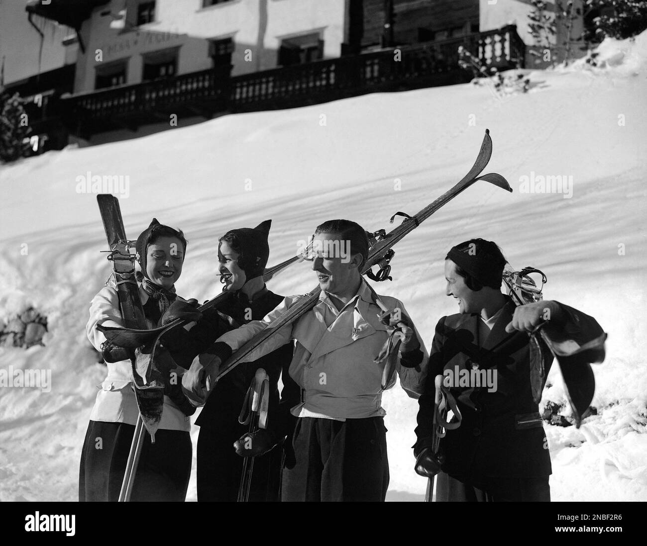 From left to right are: Lorna Harmsworth, Princess Alexandrer of Greece ...