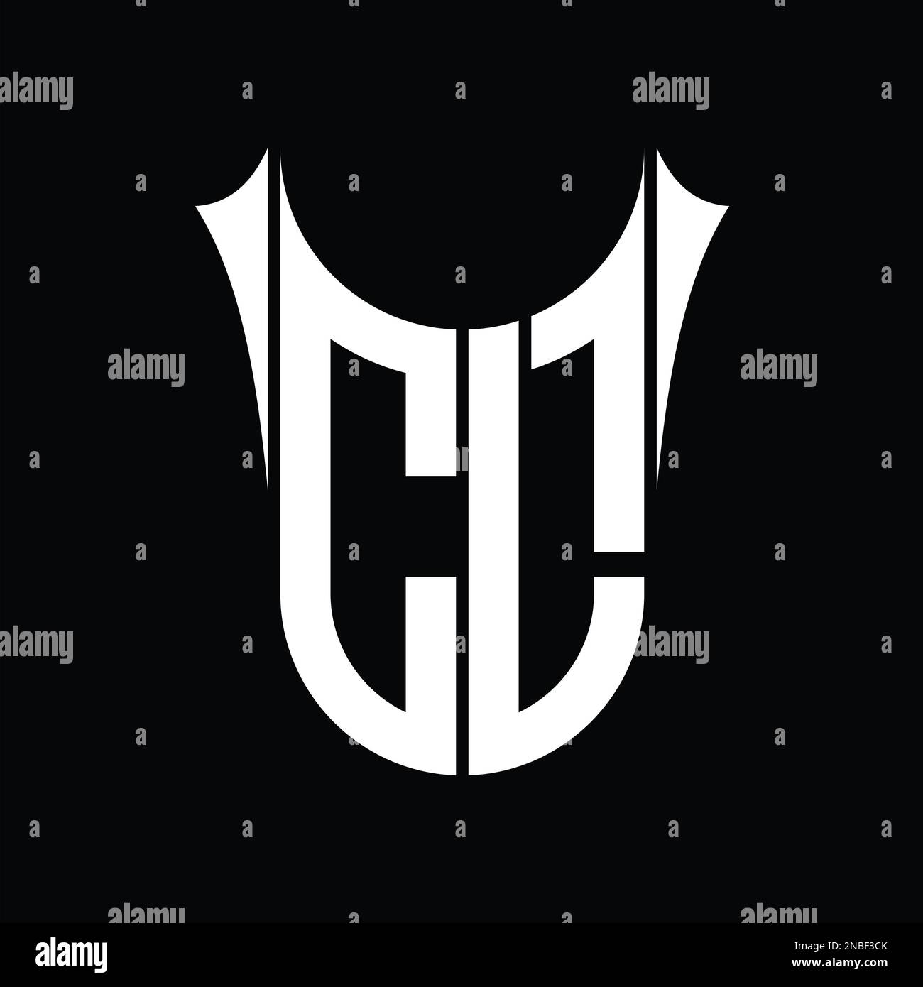 CL Logo monogram shield sharp half round shape vector images design ...