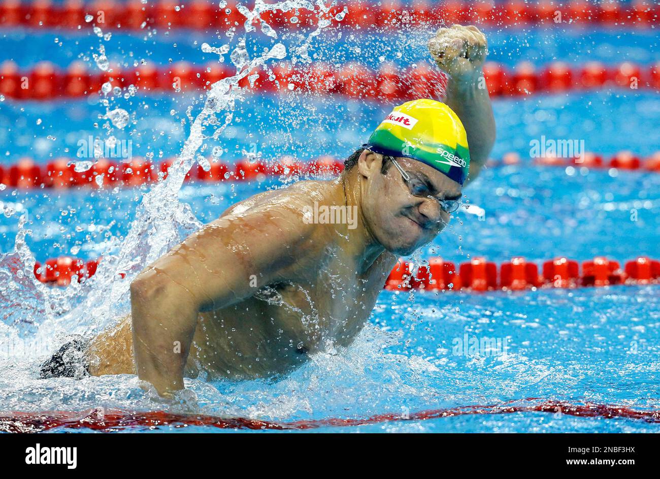 Brazil's Felipe Alves Franca da Silva celebrates after winning the men ...