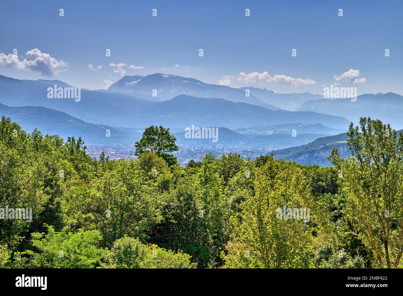 Countryside, farmland and forest - close to Lyon, France. A series of ...