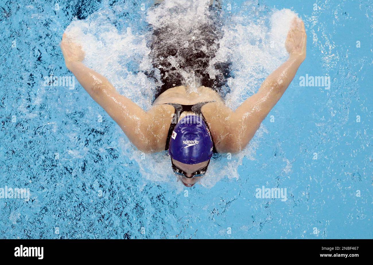 Britain's Ellen Gandy swims in a women's 200 meters Butterfly heat at ...