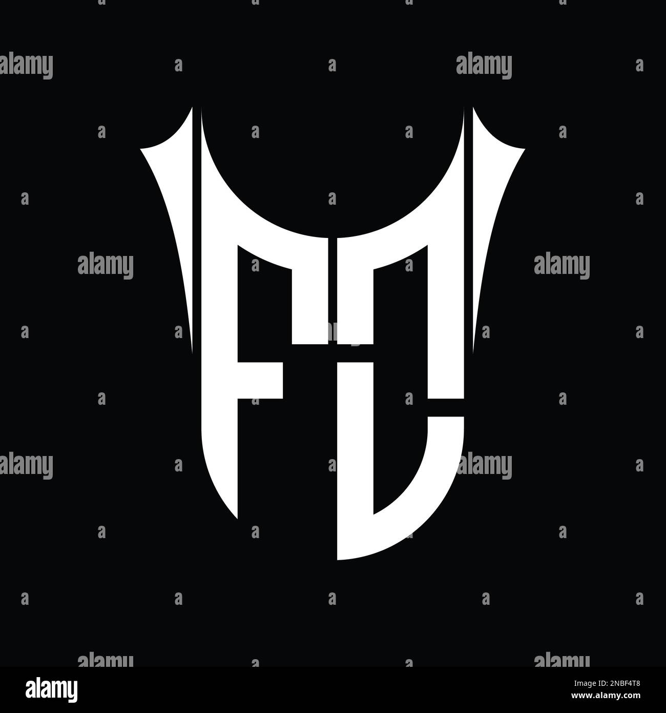 FO Logo monogram shield sharp half round shape vector images design template Stock Photo - Alamy