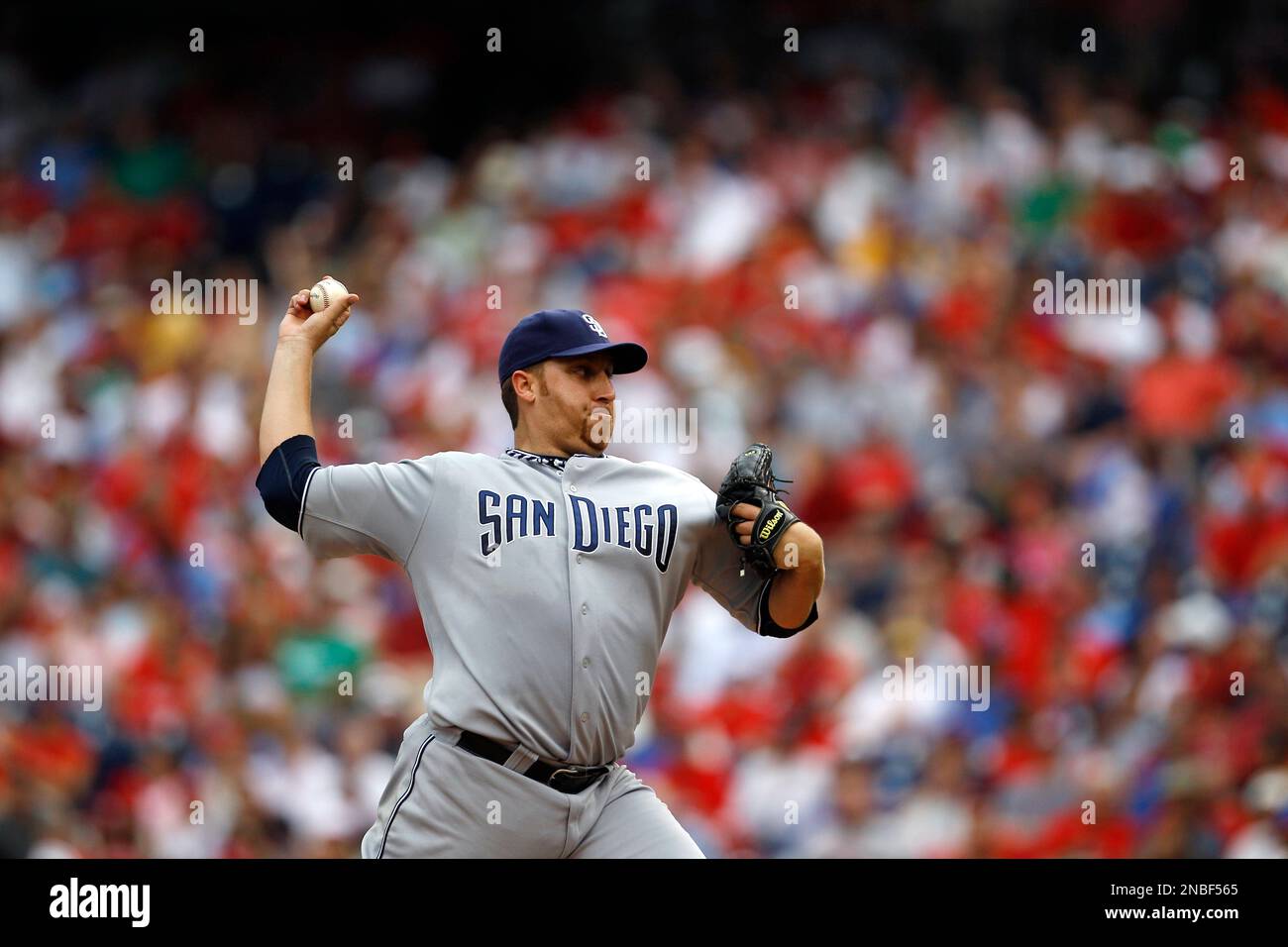 San Diego Padres' Aaron Harang pitches during a baseball game against ...