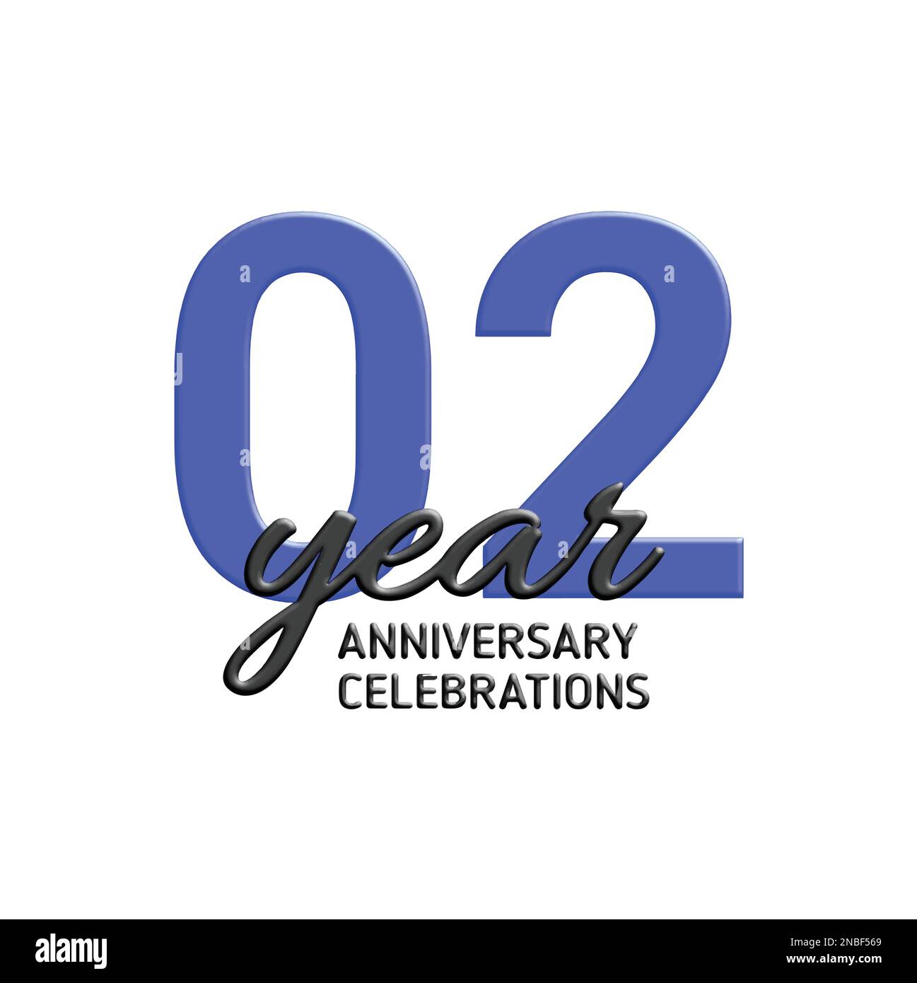 02th anniversary celebration logo design. vector festive illustration ...