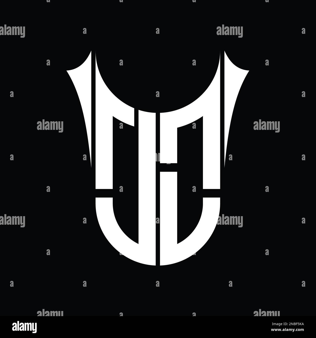 JO Logo monogram shield sharp half round shape vector images design ...