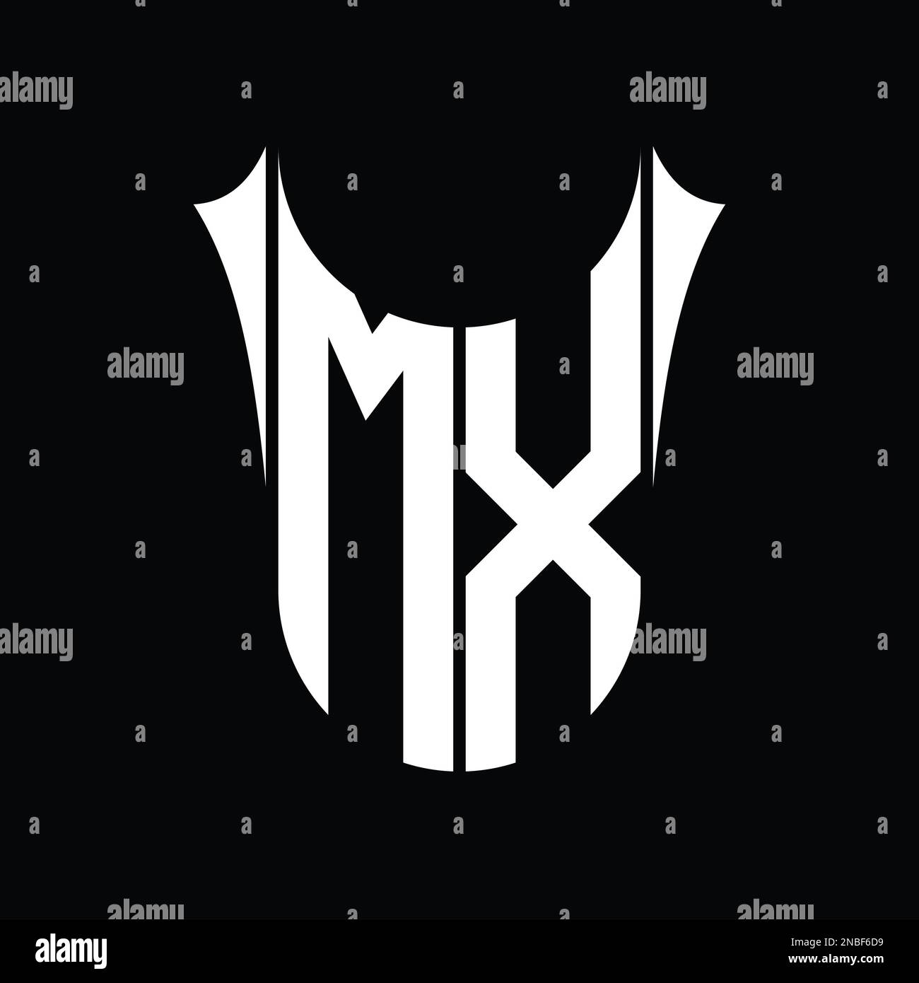 MX Logo monogram shield sharp half round shape vector images design ... MX Logo monogram shield sharp half round shape vector images design ...