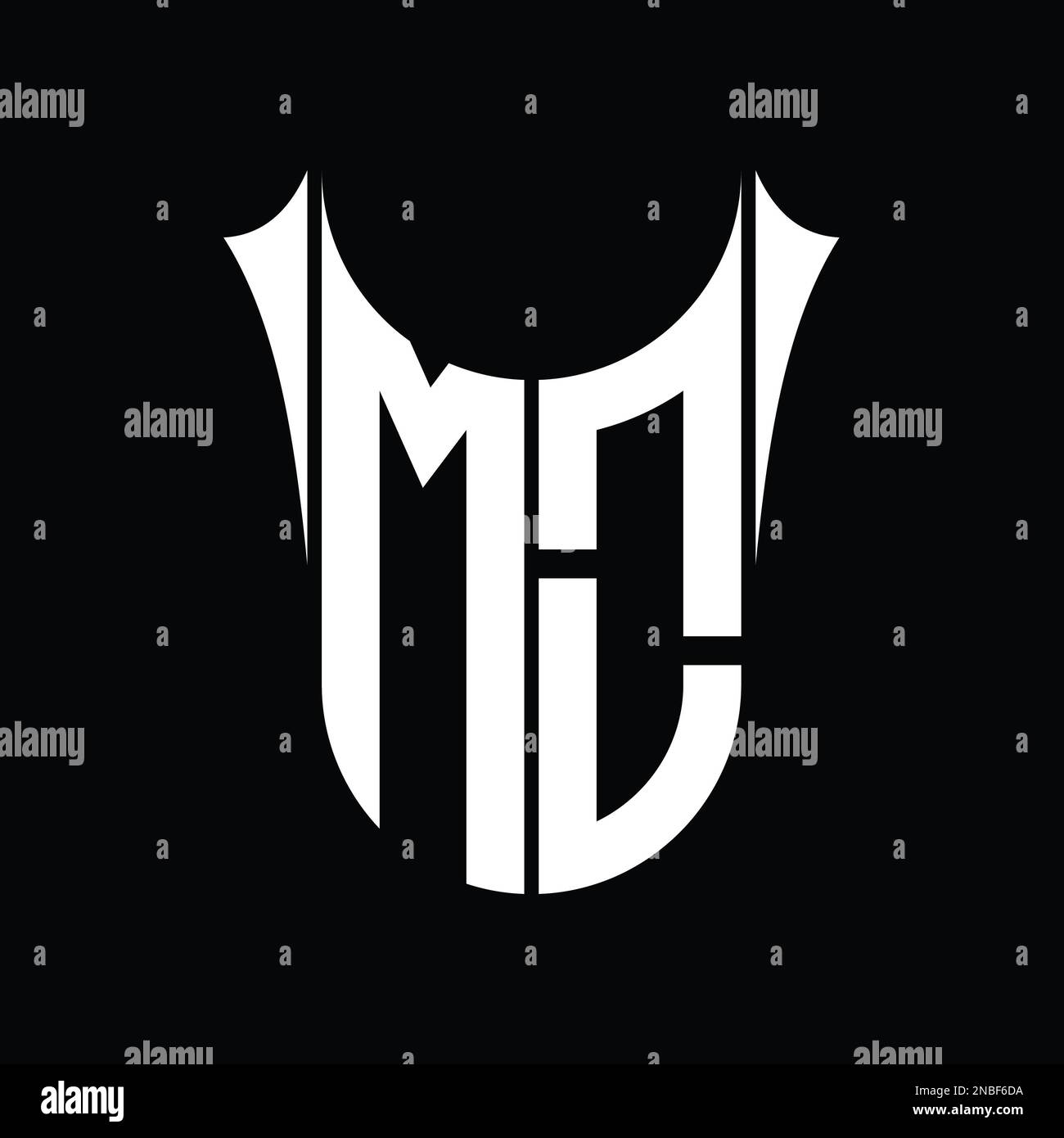 MO Logo monogram shield sharp half round shape vector images design template Stock Photo - Alamy