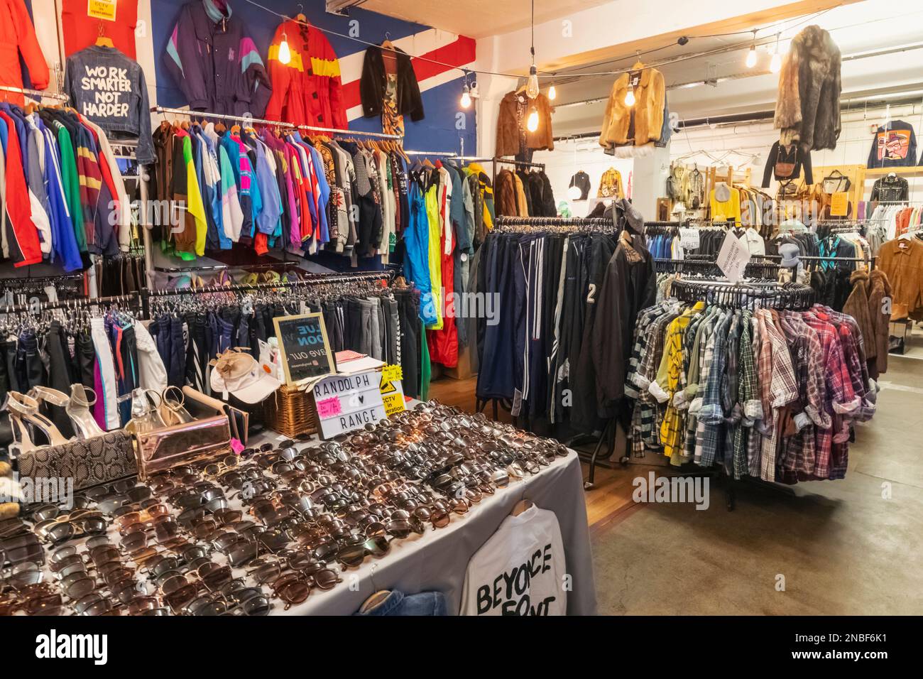 England, London, Spitalfields, Brick Lane, Vintage Market, Display of ...