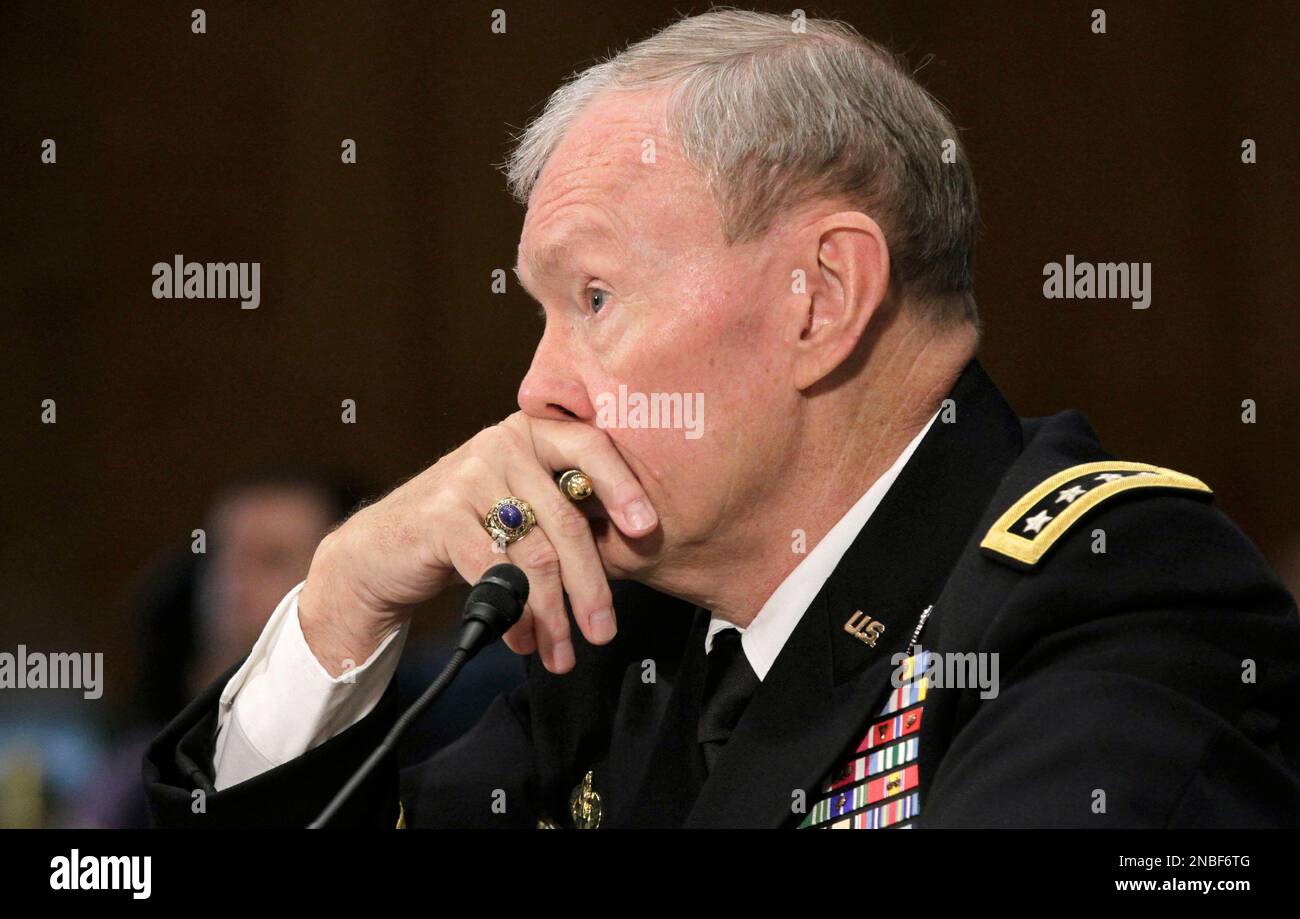 Army Gen. Martin Dempsey testifies on Capitol Hill in Washington ...