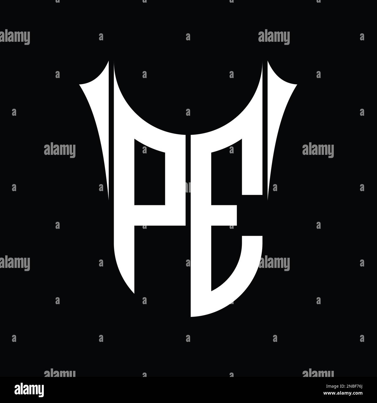 Pe initials logo hi-res stock photography and images - Alamy