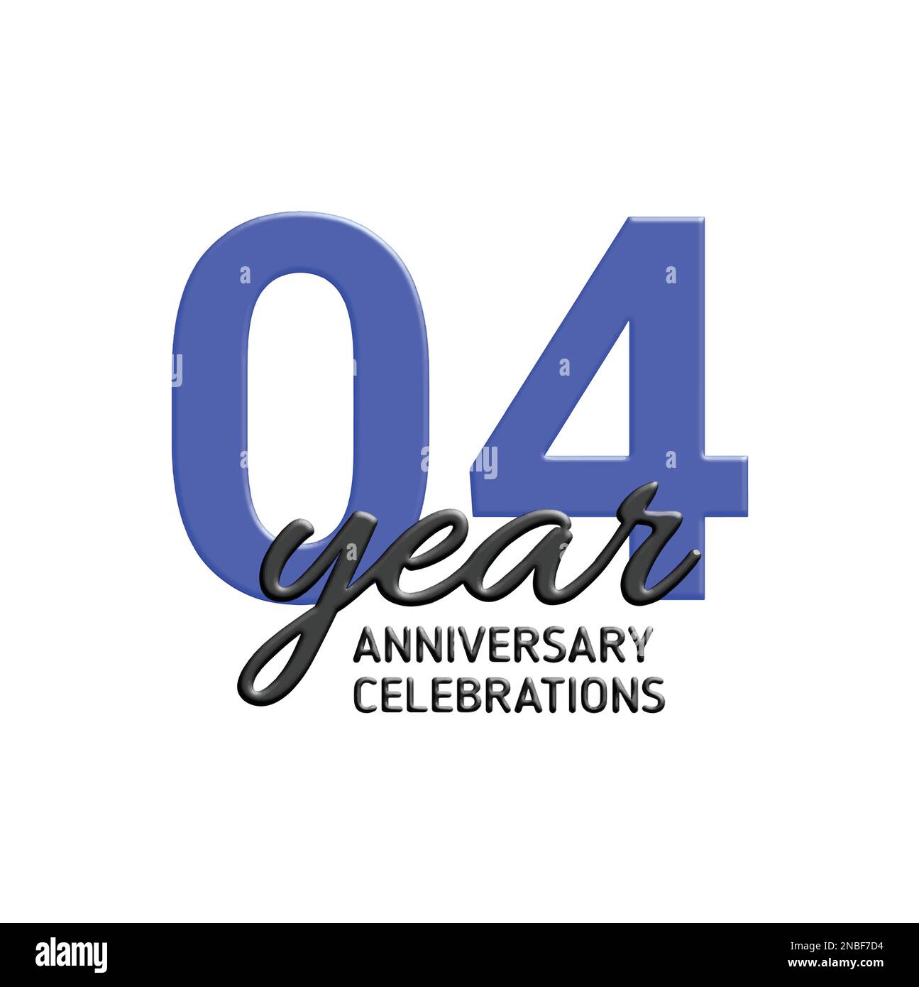 04th anniversary celebration logo design. Vector festive illustration ...