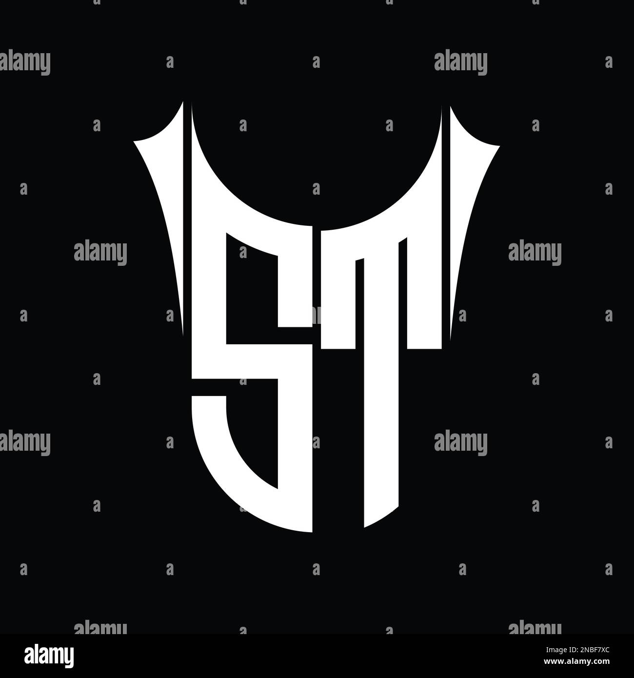 ST Logo monogram shield sharp half round shape vector images design ...