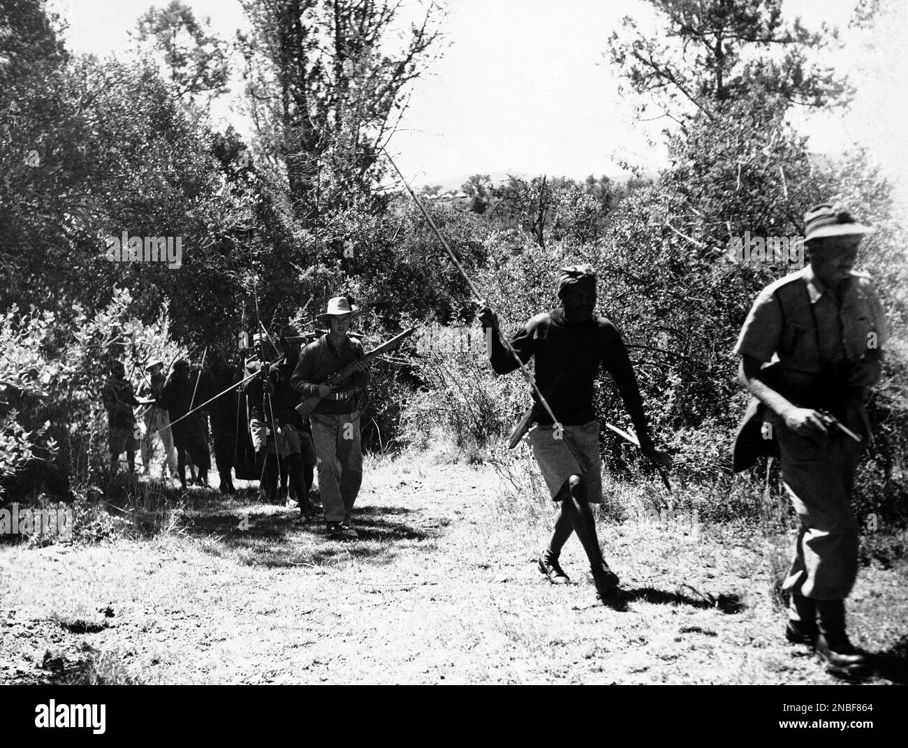 A patrol which is being led by Second Lieutenant John Bamber of the ...