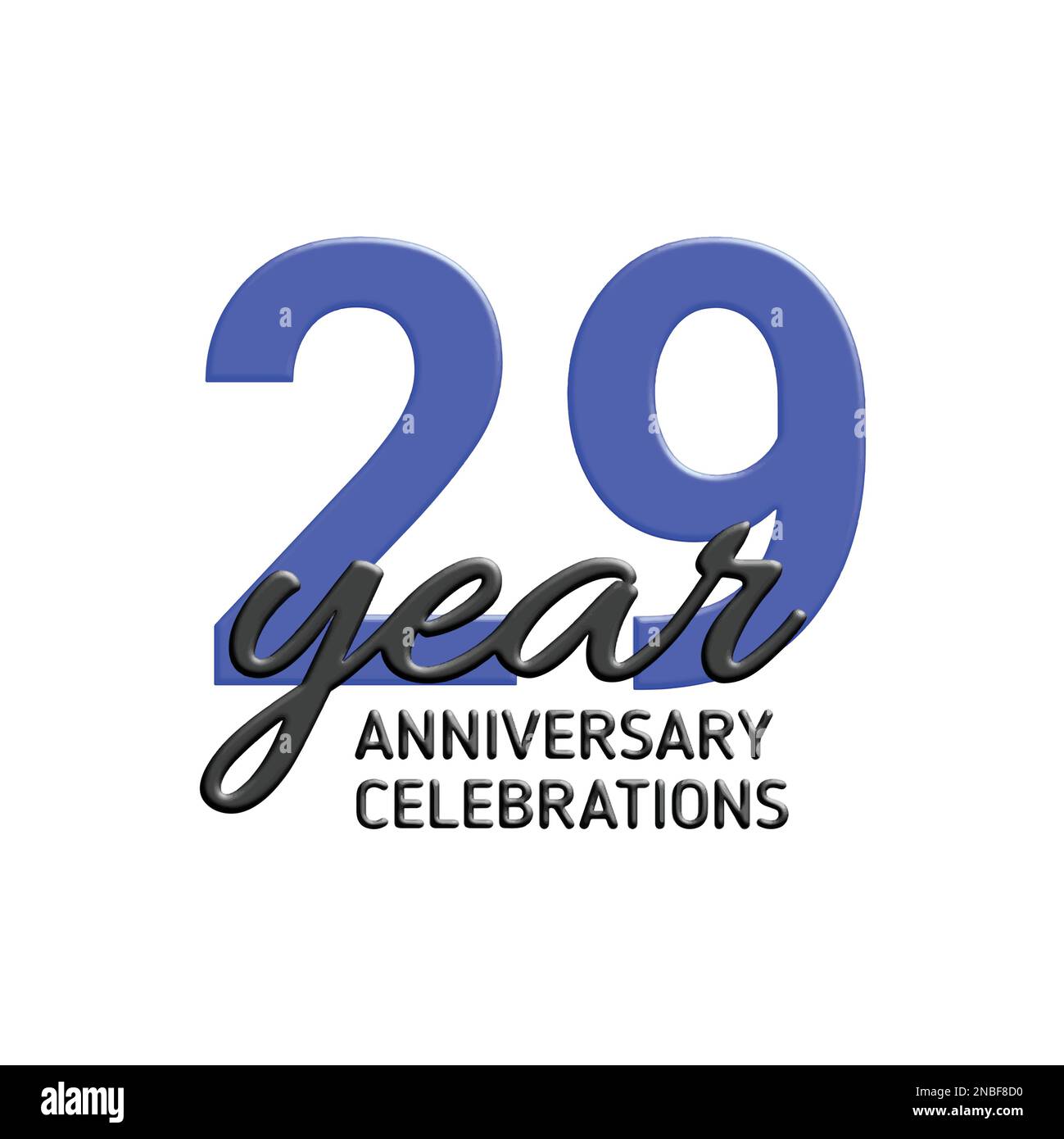 29th anniversary celebration logo design. Vector festive illustration ...