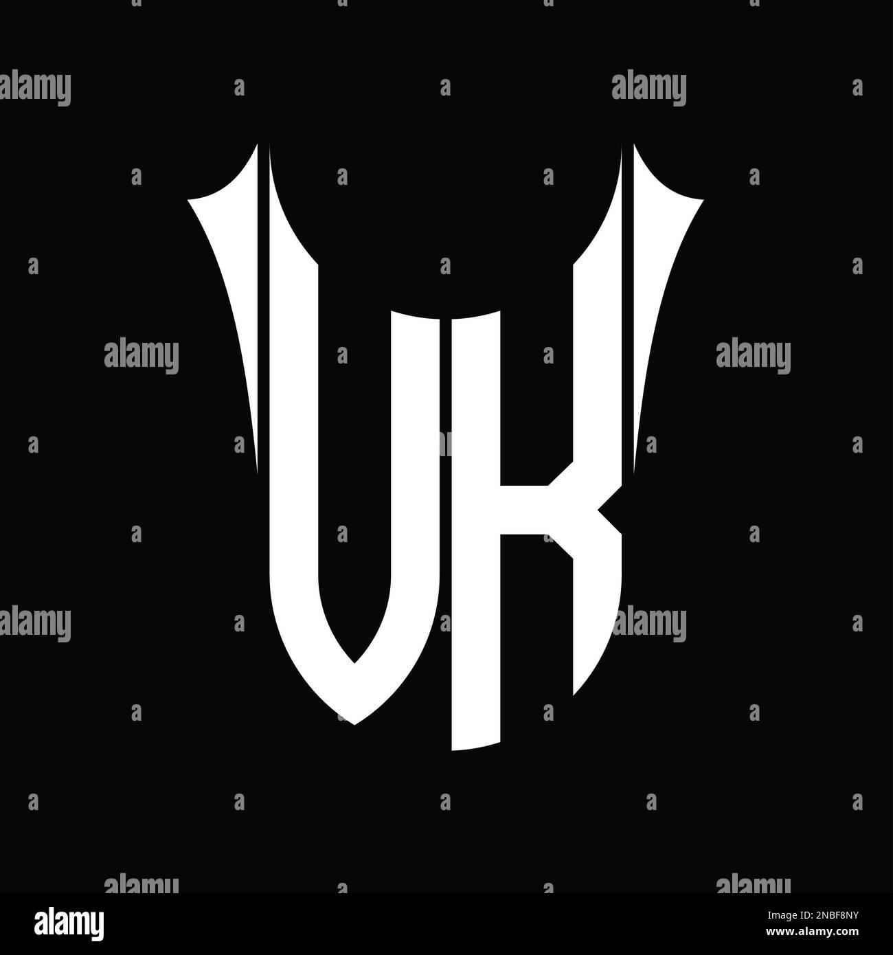 Vk logo design hi-res stock photography and images - Alamy