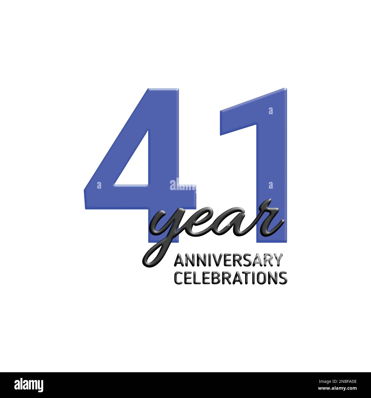 41th anniversary celebration logo design. Vector festive illustration ...