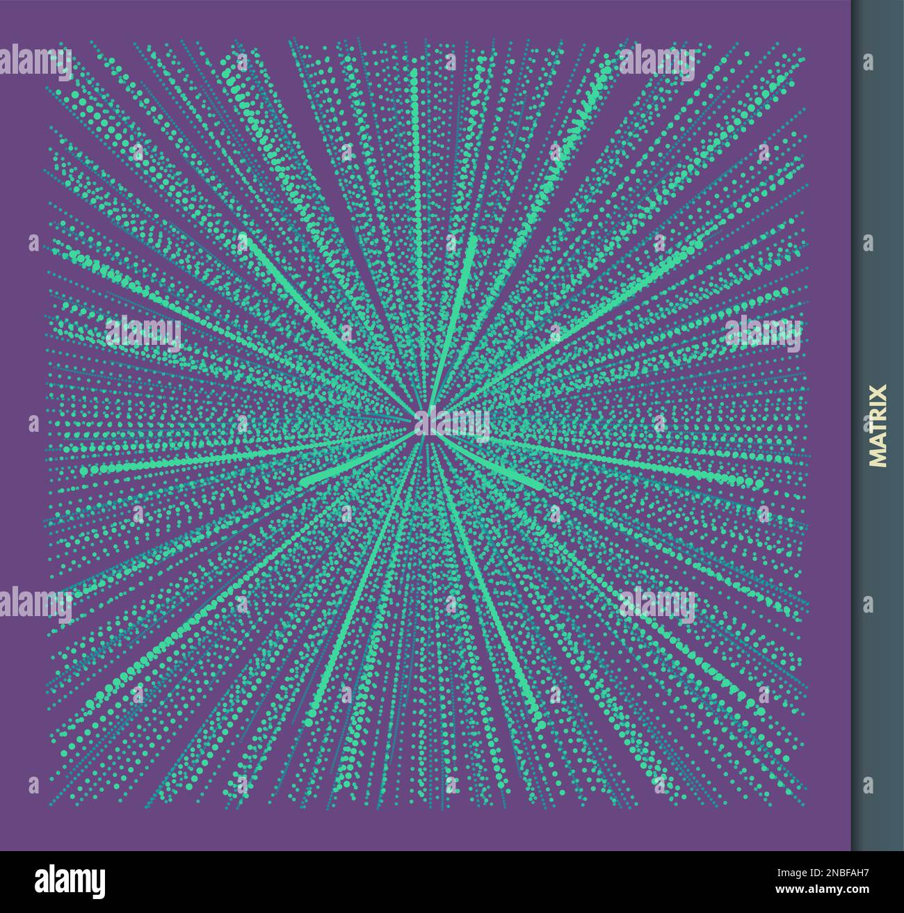 Abstract Science Or Technology Background Array With Dynamic Particles Vector Illustration