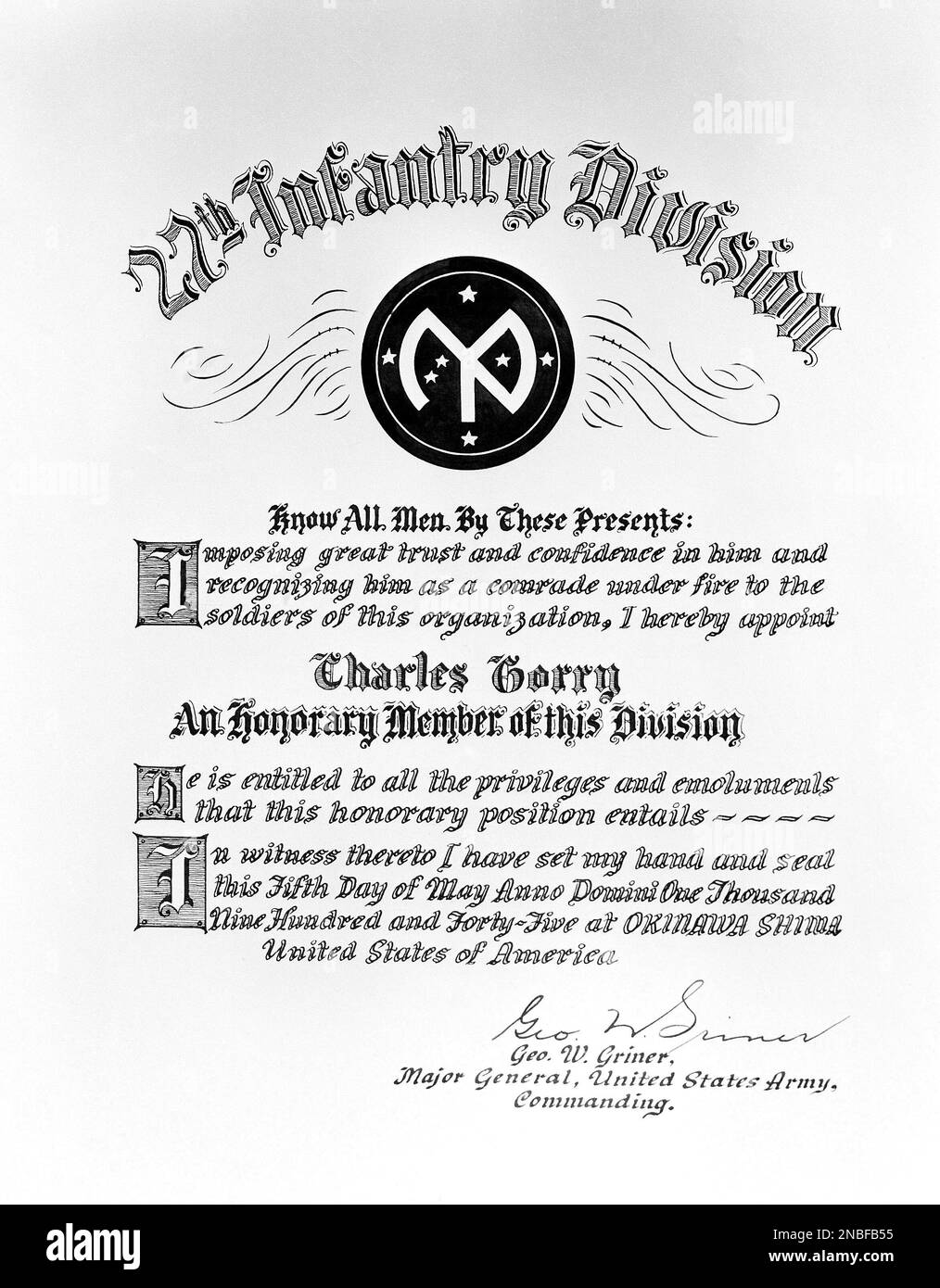 A copy of the certificate awarded to Associated Press photographer ...