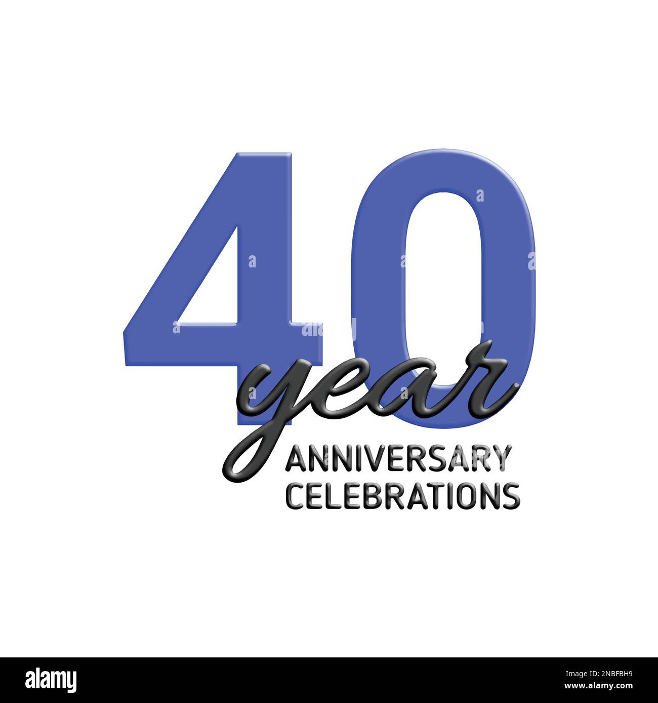 40th anniversary celebration logo design. Vector festive illustration ...