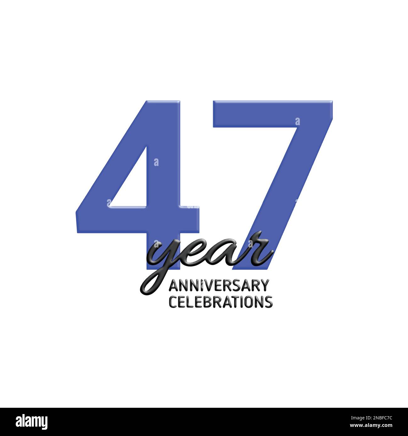47th anniversary celebration logo design. Vector festive illustration ...