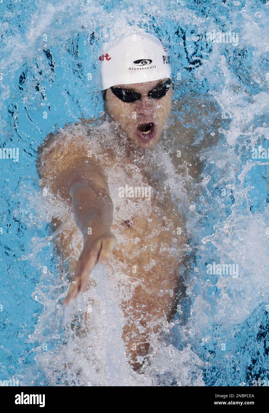 David Plummer of the U.S. competes in a heat of the men's 100m ...