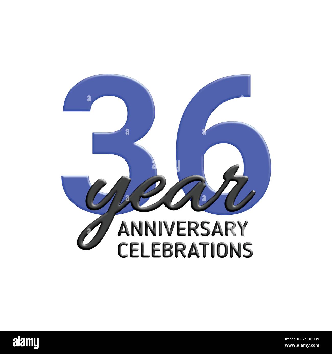 36th anniversary celebration logo design. Vector festive illustration ...