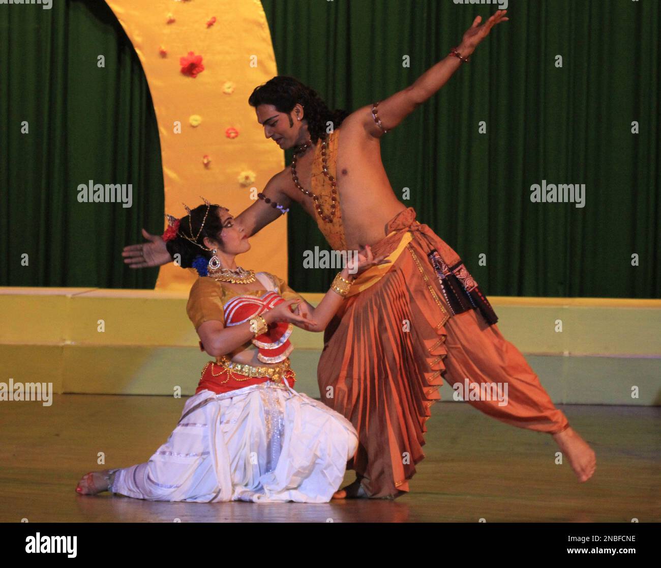 Indian dancers perform during "Chitrangada," Dance Drama of ...