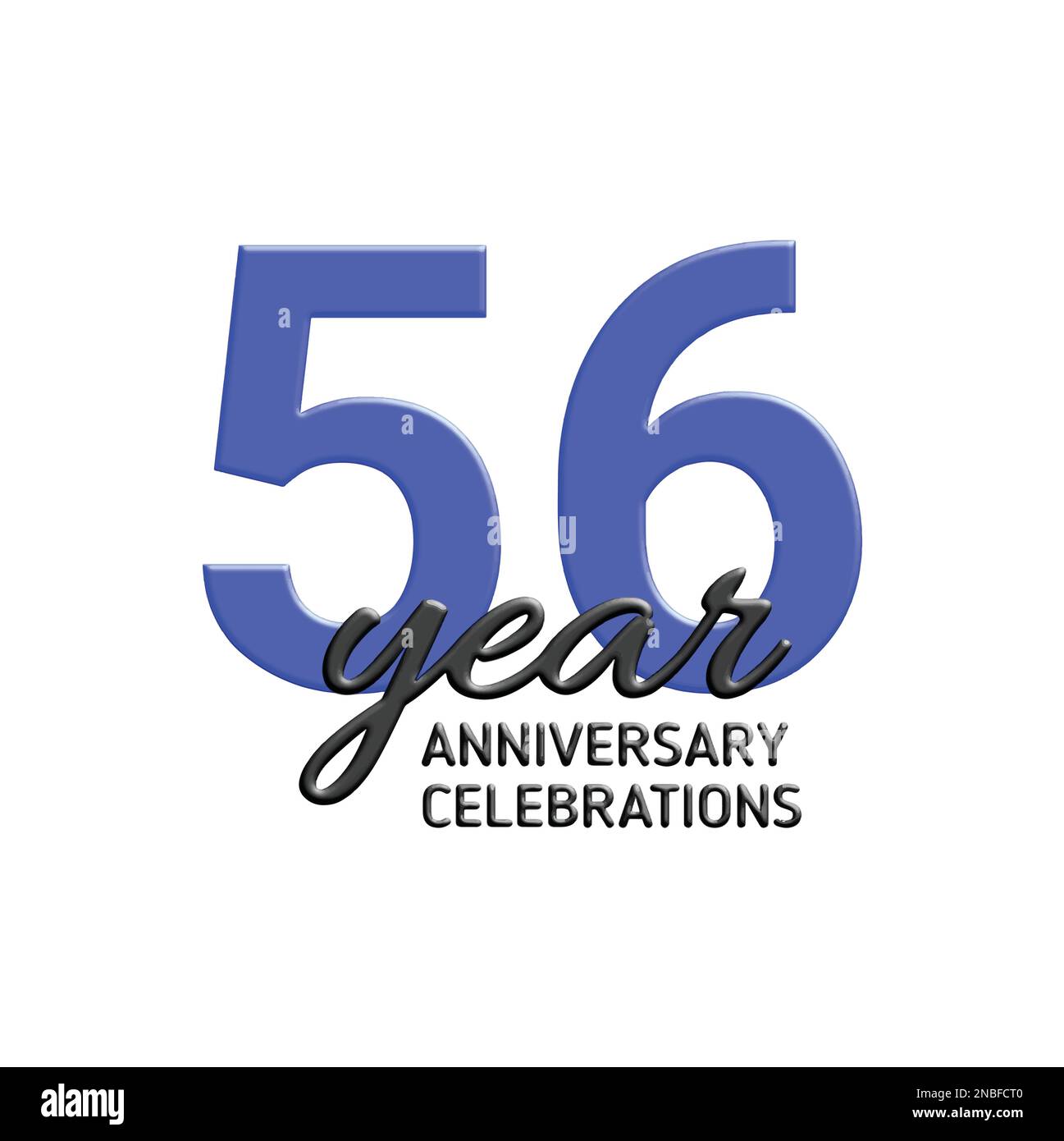 56th anniversary celebration logo design. Vector festive illustration ...