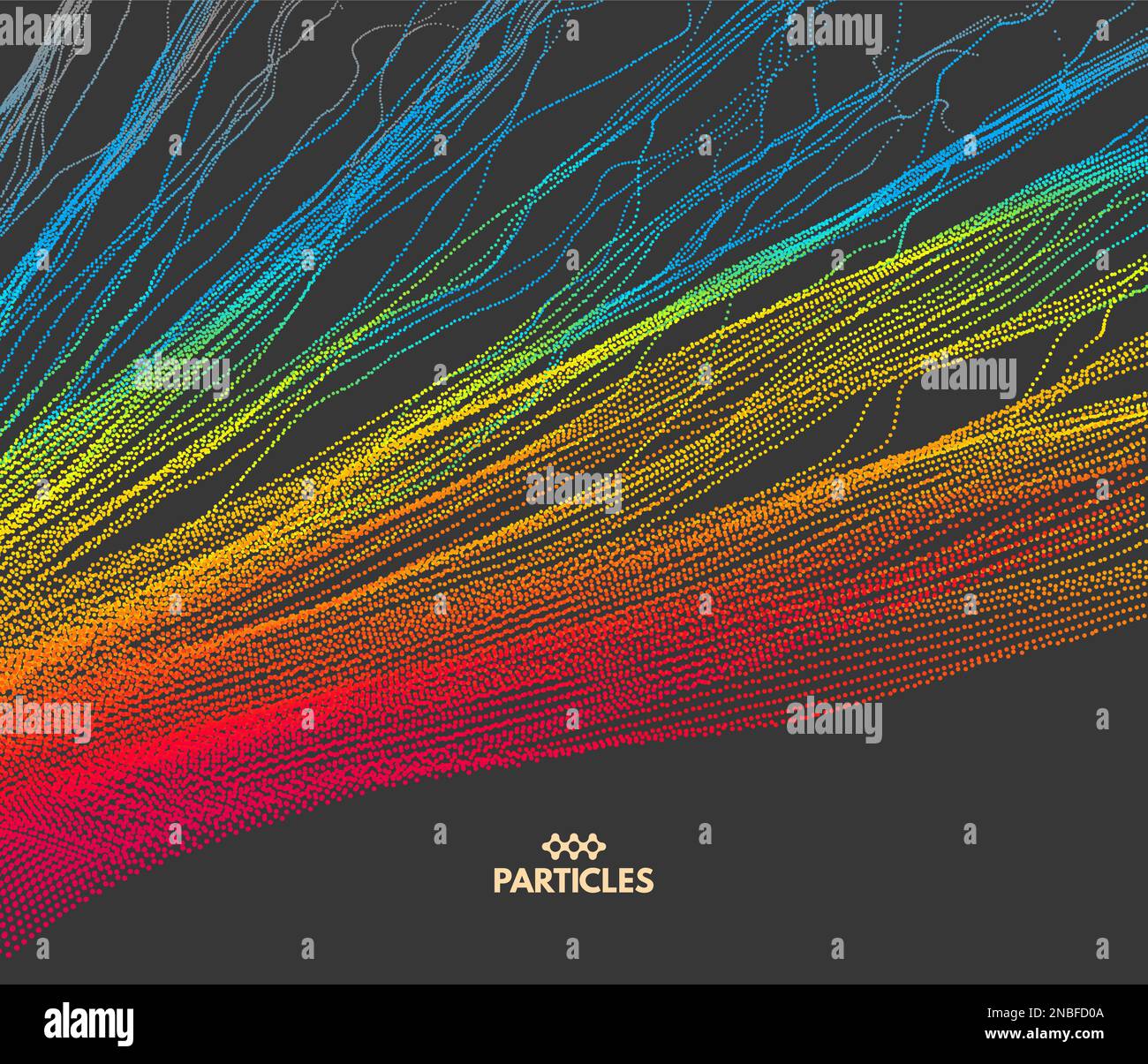Colorful background in the technology style. 3d network design with ...