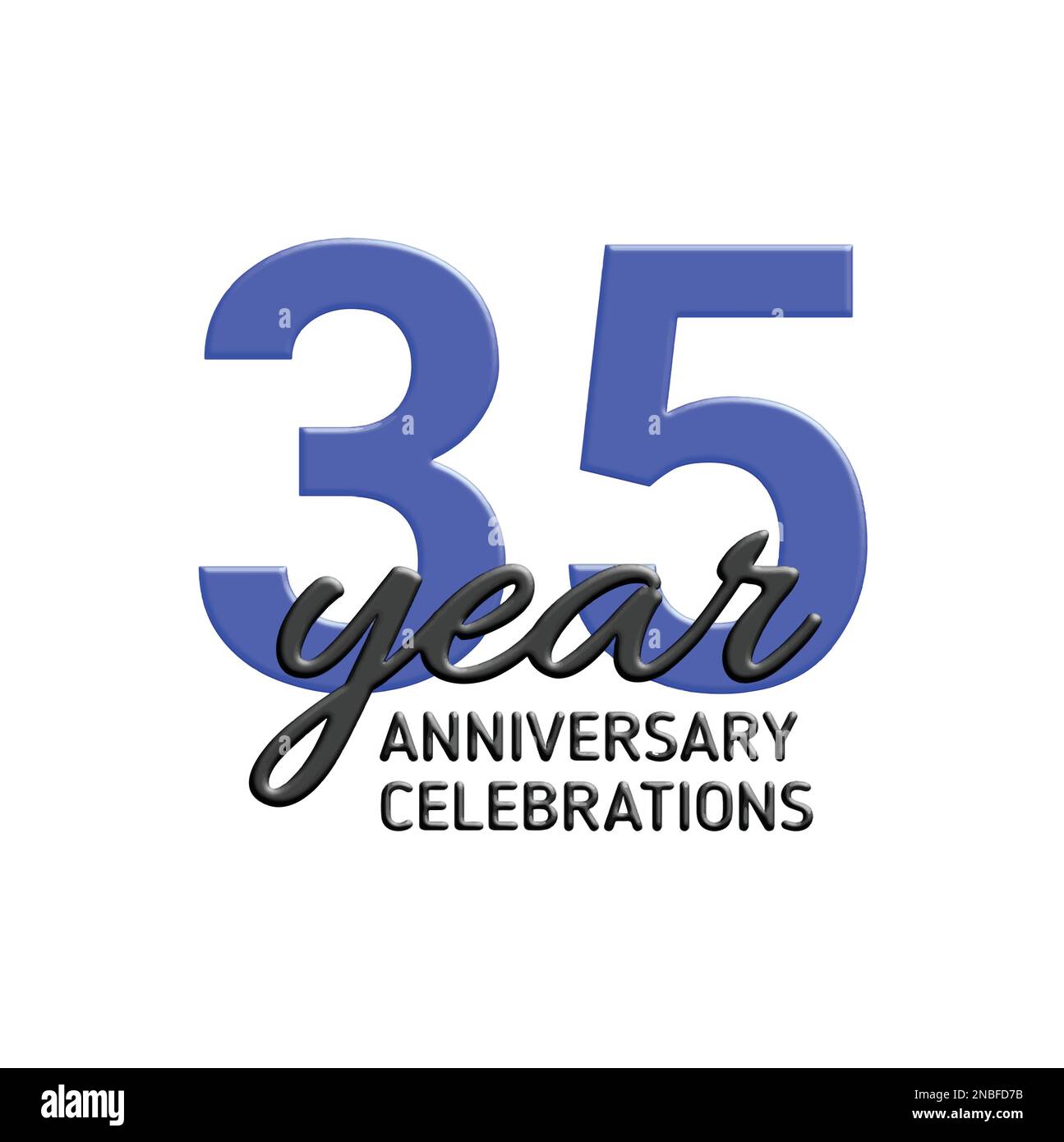 35th anniversary celebration logo design. Vector festive illustration ...