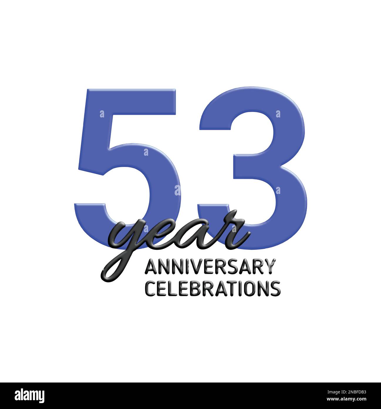 53th anniversary celebration logo design. Vector festive illustration ...