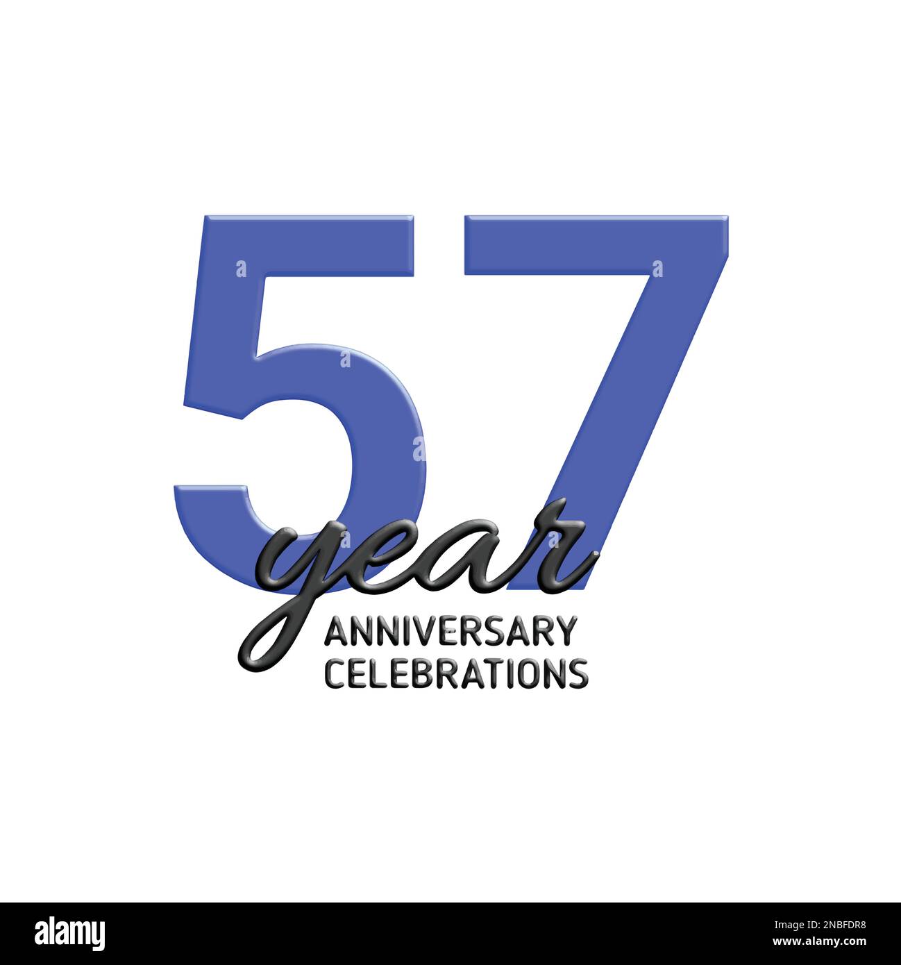 57th anniversary celebration logo design. Vector festive illustration ...