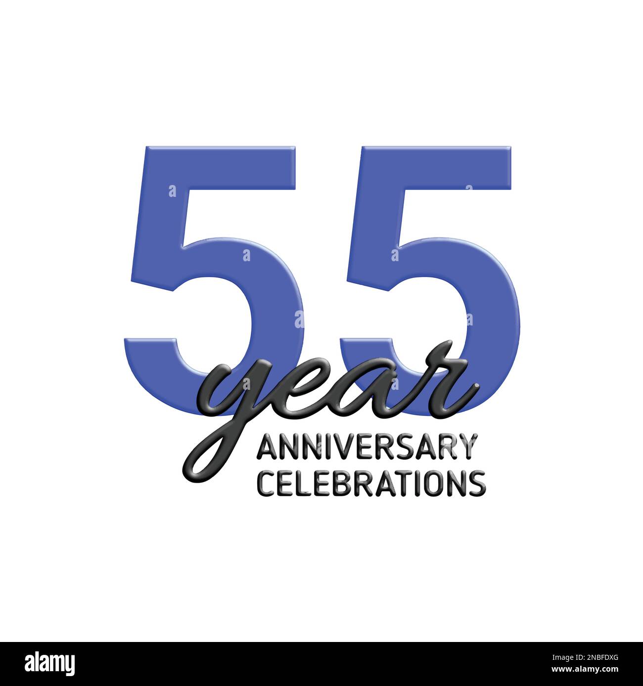 55th anniversary celebration logo design. Vector festive illustration ...