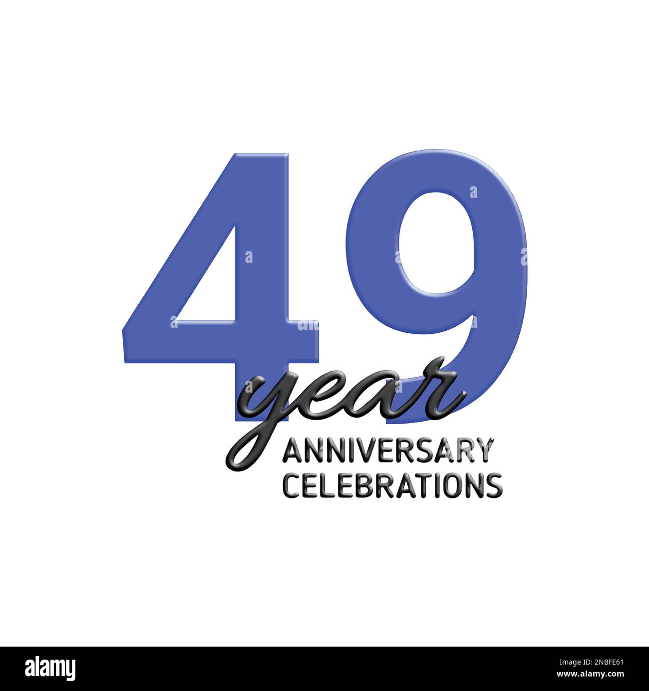 49th anniversary celebration logo design. Vector festive illustration ...