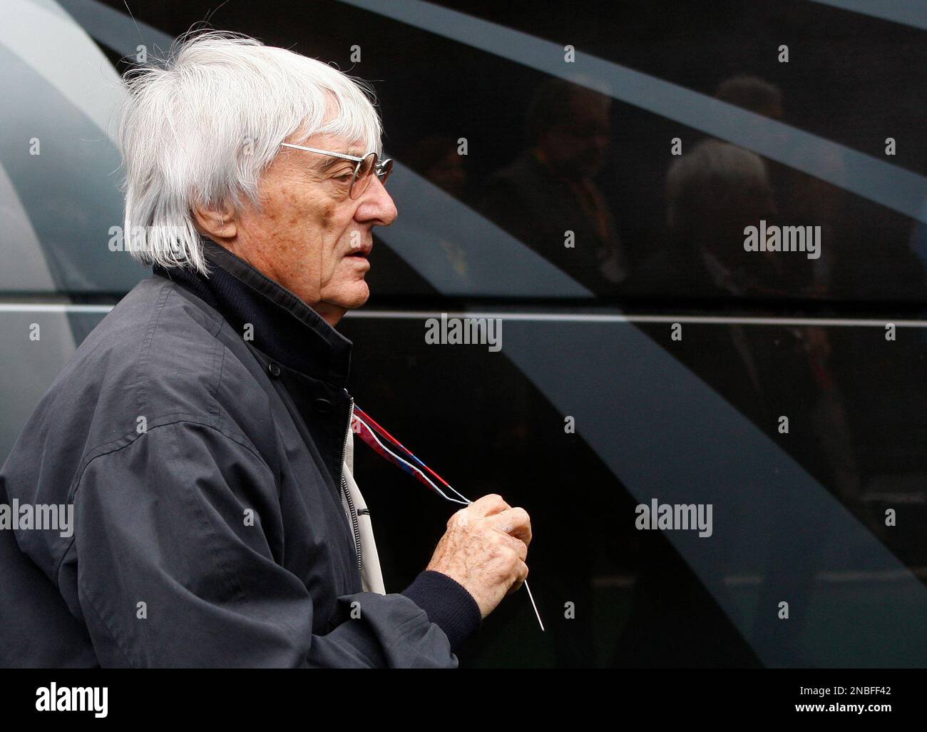 Bernie Ecclestone, president and CEO of Formula One Managment is seen in the paddock prior the ...