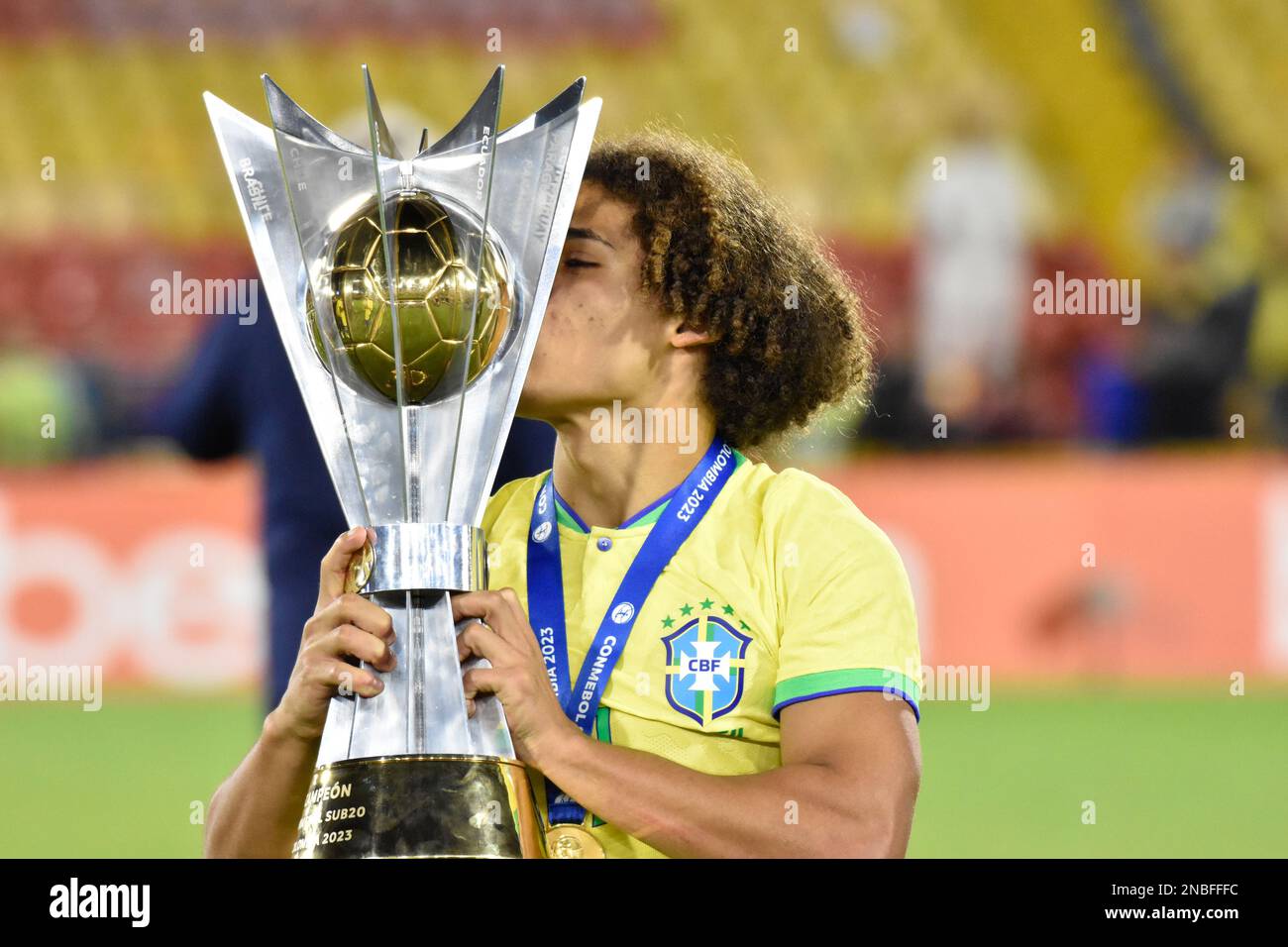 Bogota, Colombia on February 12, 2023. Brazil's Biro kisses the ...