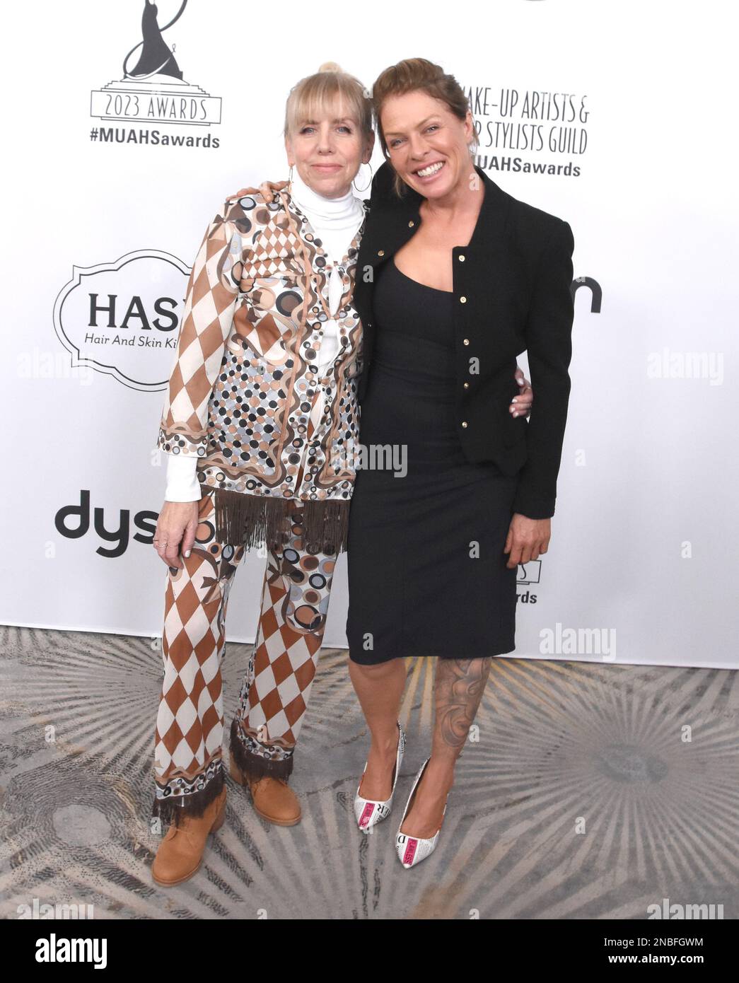 Beverly Hills, California, USA 11th February 2023 (L-R) Hair Stylists ...