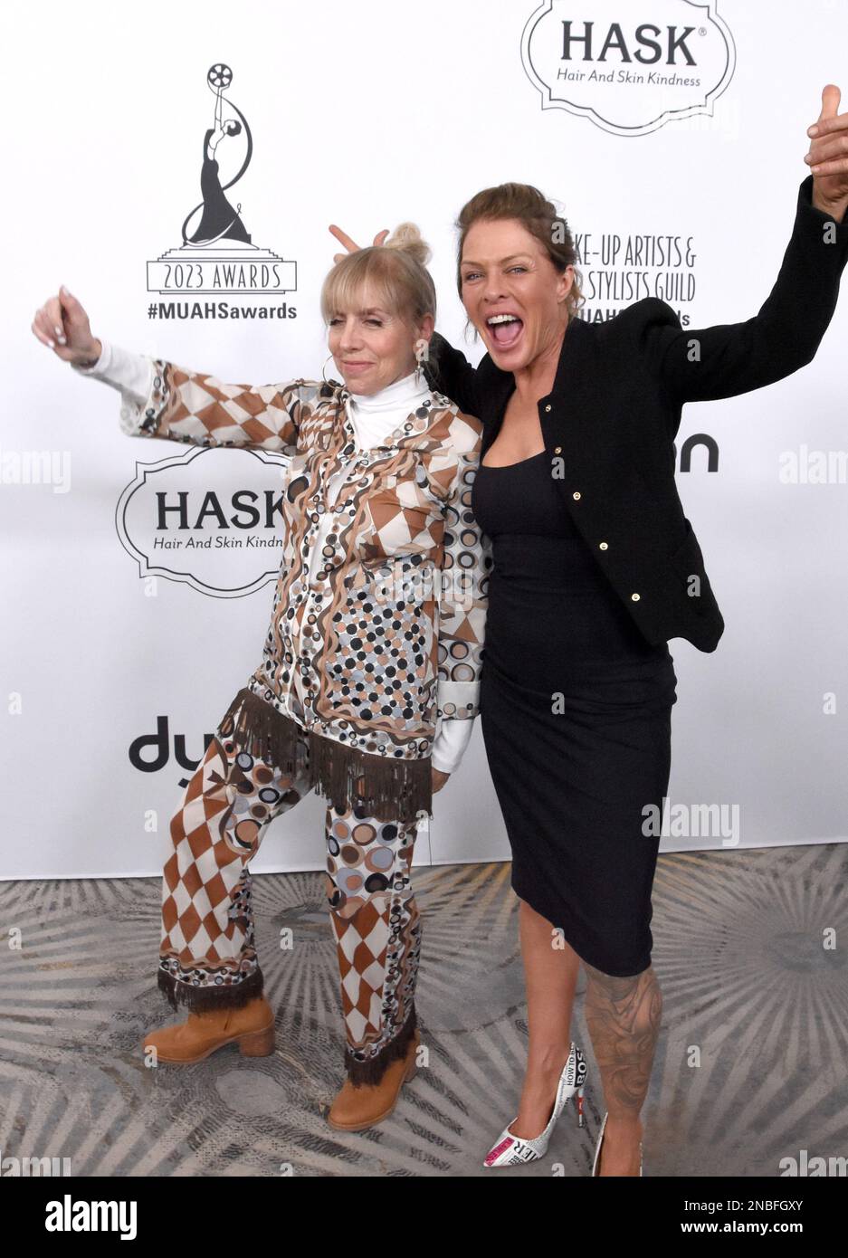 Beverly Hills, California, USA 11th February 2023 (L-R) Hair Stylists ...