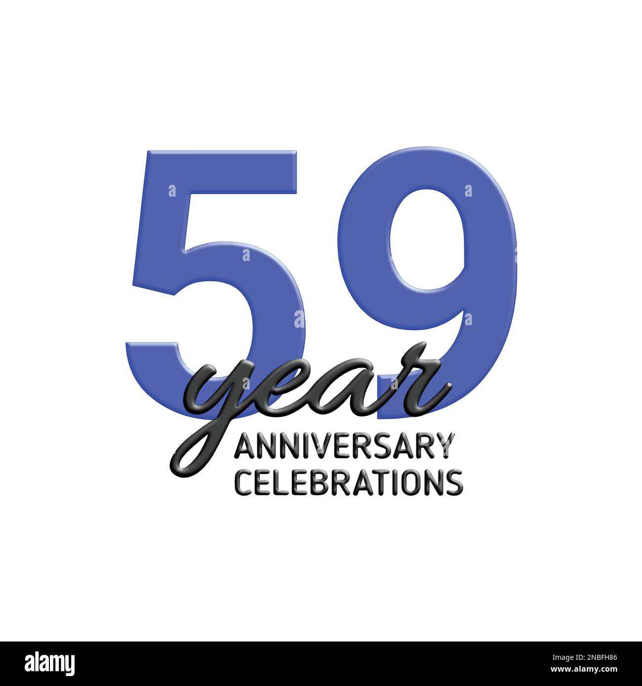 59th anniversary celebration logo design. Vector festive illustration ...
