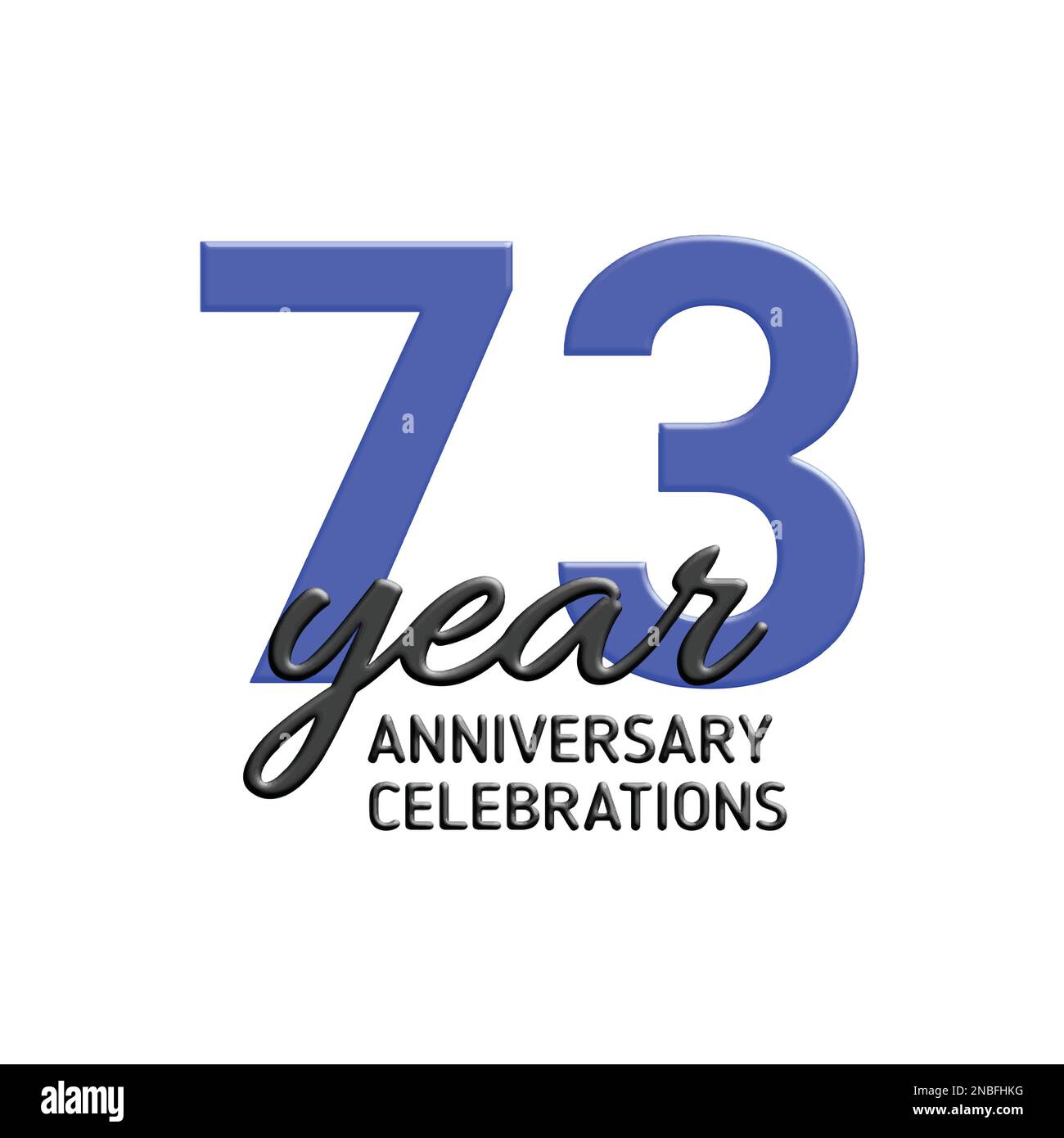 73th anniversary celebration logo design. Vector festive illustration ...