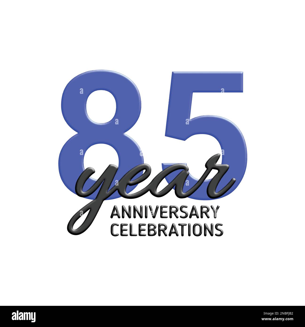 85th anniversary celebration logo design. Vector festive illustration ...