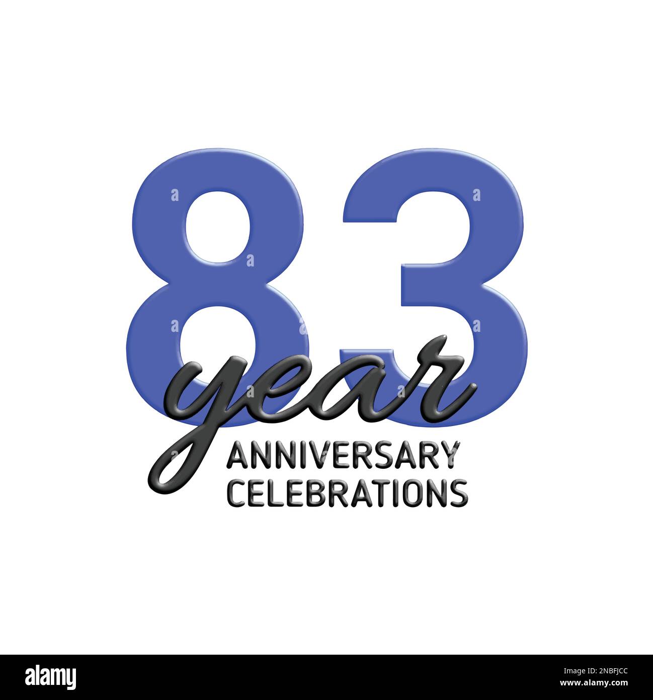 83th anniversary celebration logo design. Vector festive illustration ...