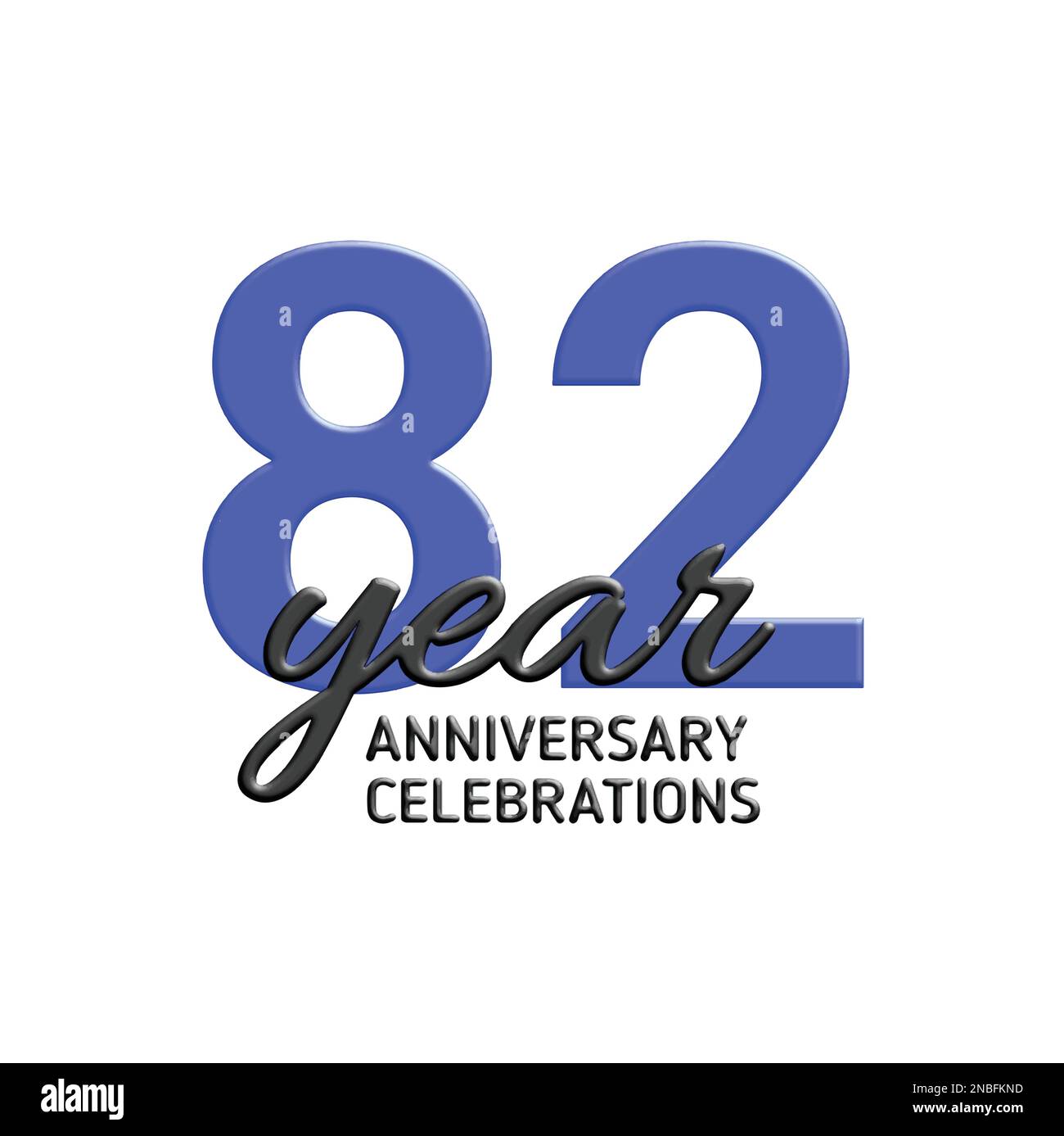 82th anniversary celebration logo design. Vector festive illustration ...