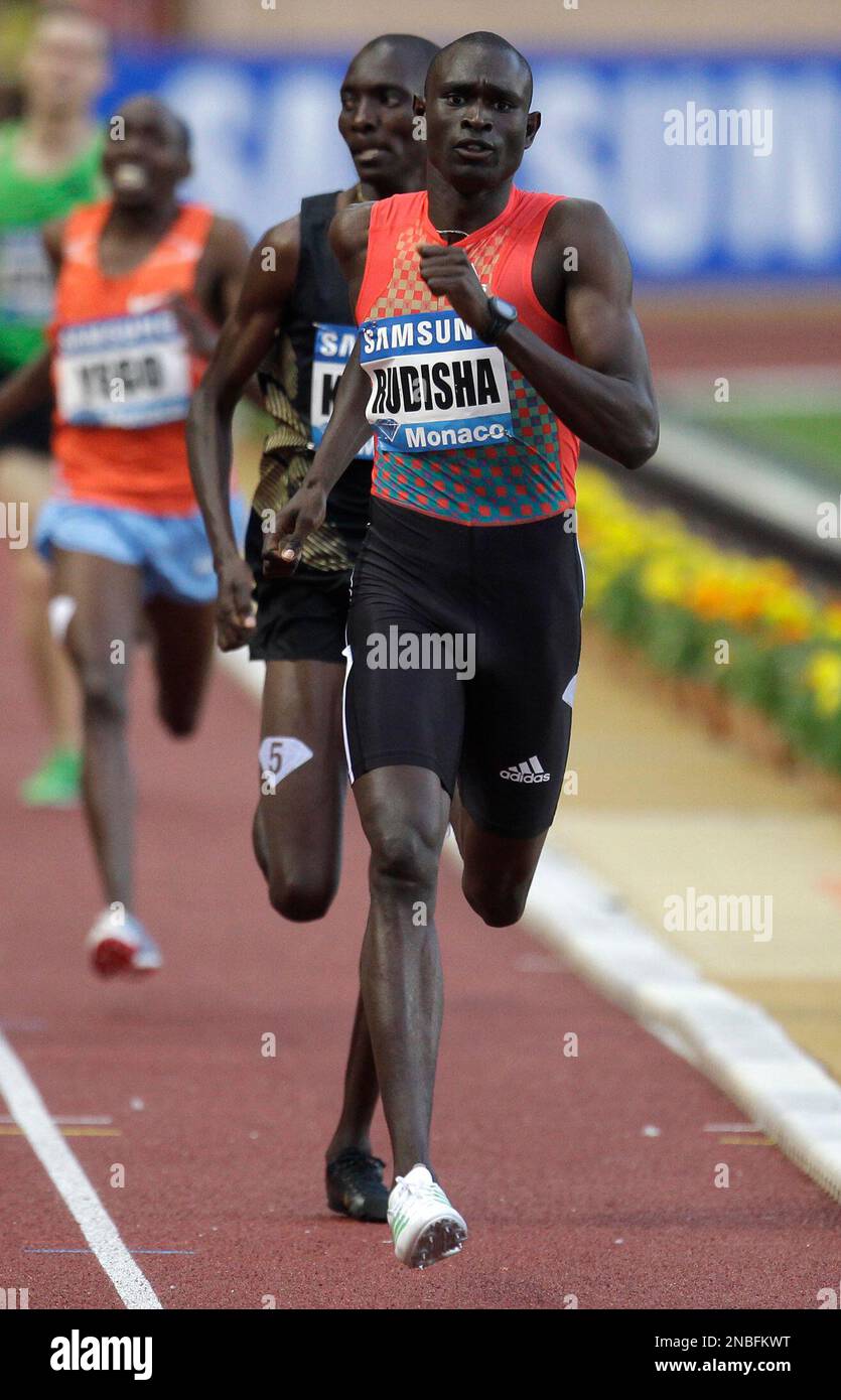 David Rudisha of Kenya wins the 800m men's race at the Herculis ...