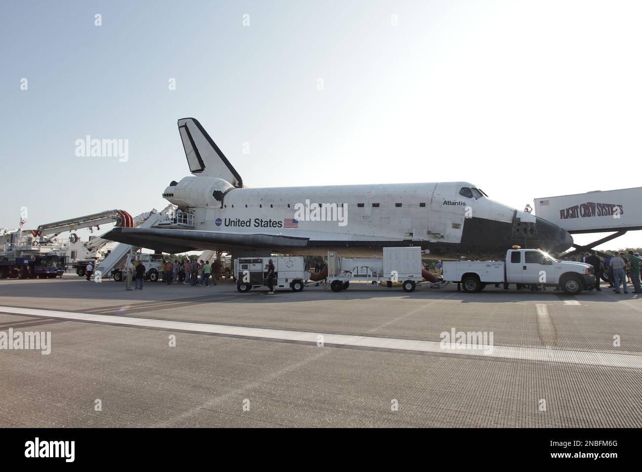 After the space shuttle Atlantis landed at the Kennedy Space Center in ...