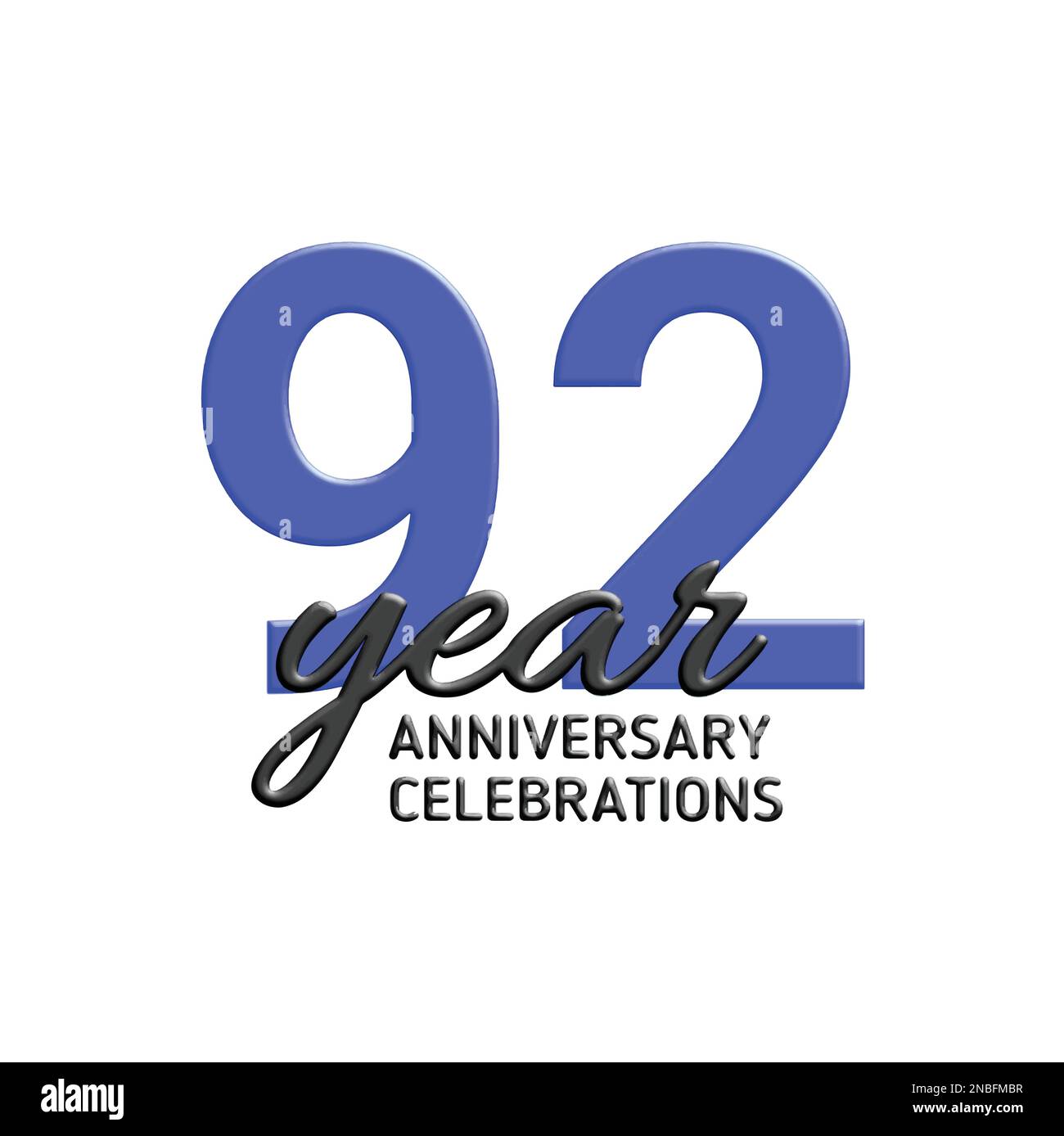 92th anniversary celebration logo design. vector festive illustration ...