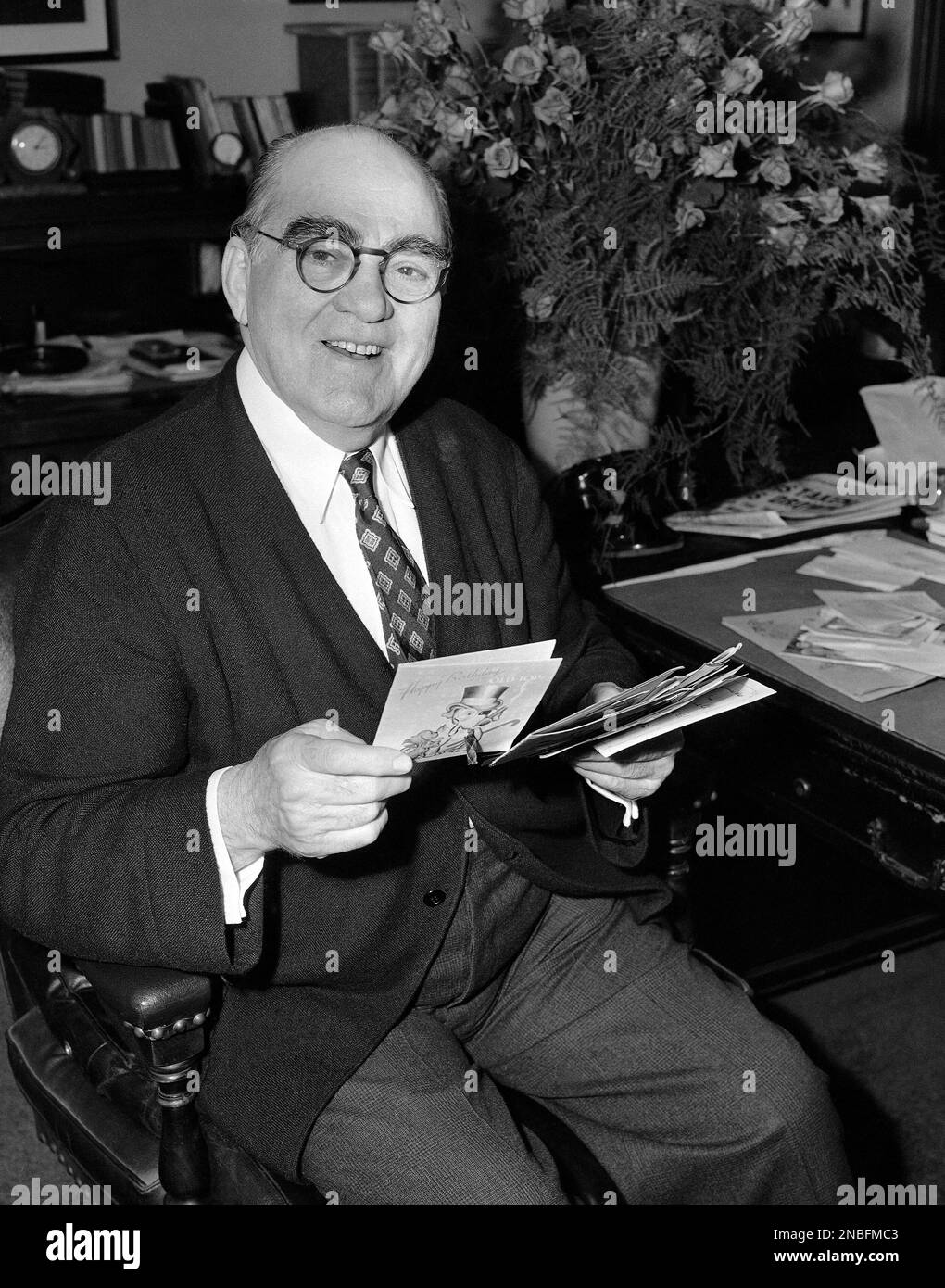 Edward G. Barrow, President of the New York Yankees, was at his New ...