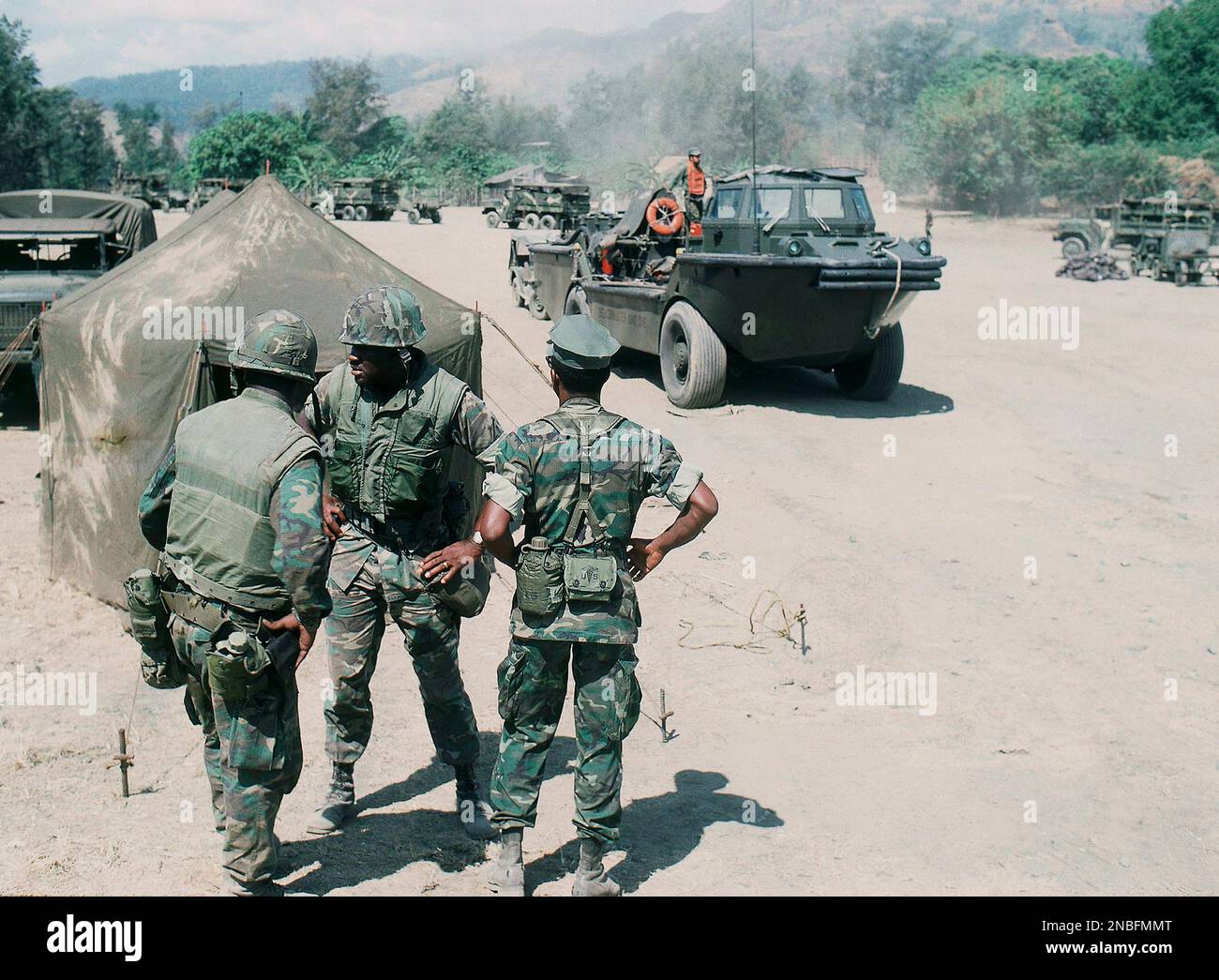 U.S. Marine battalion landing team during exercises at LZ Robin, a name ...