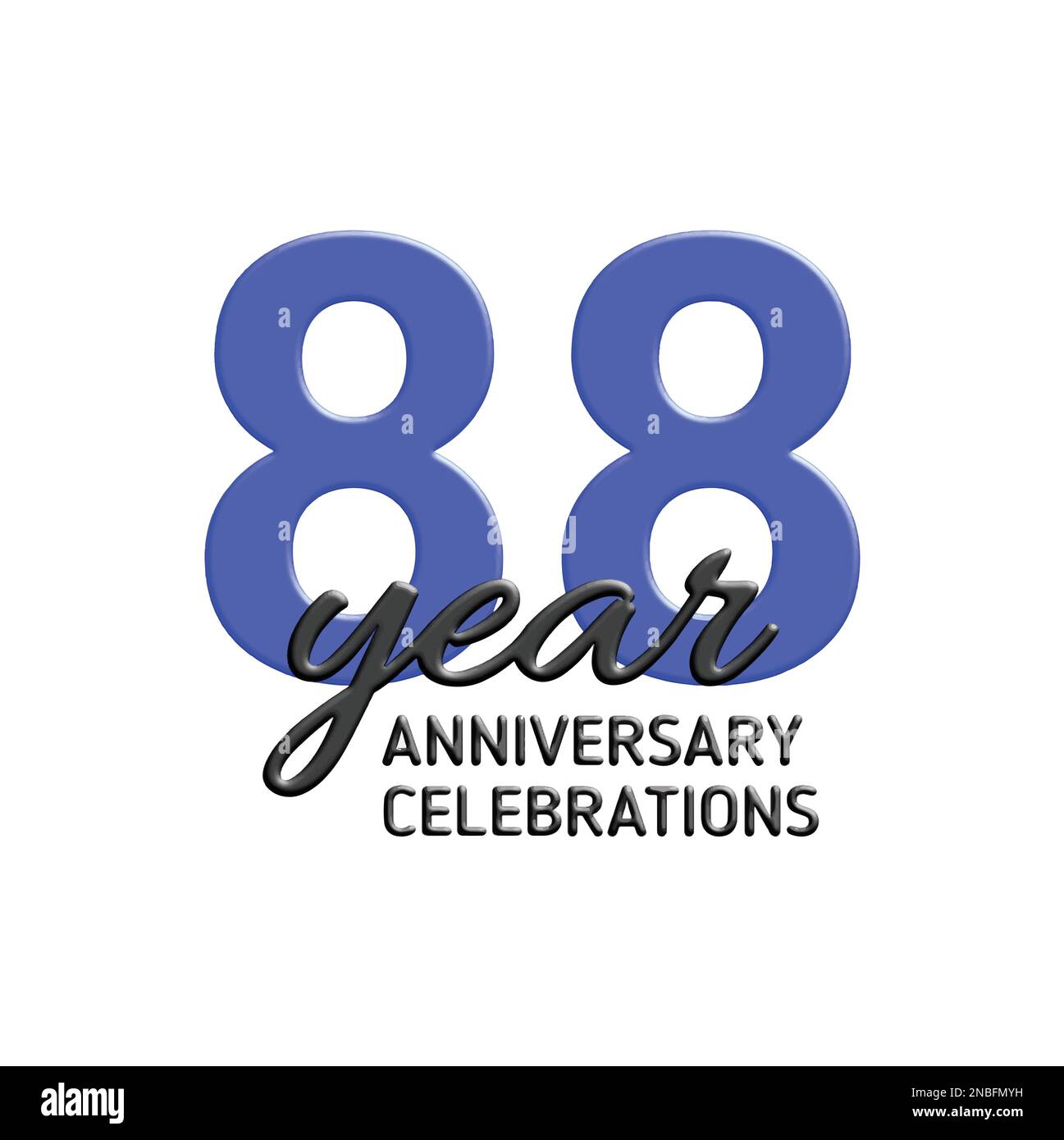 88th anniversary celebration logo design. Vector festive illustration ...