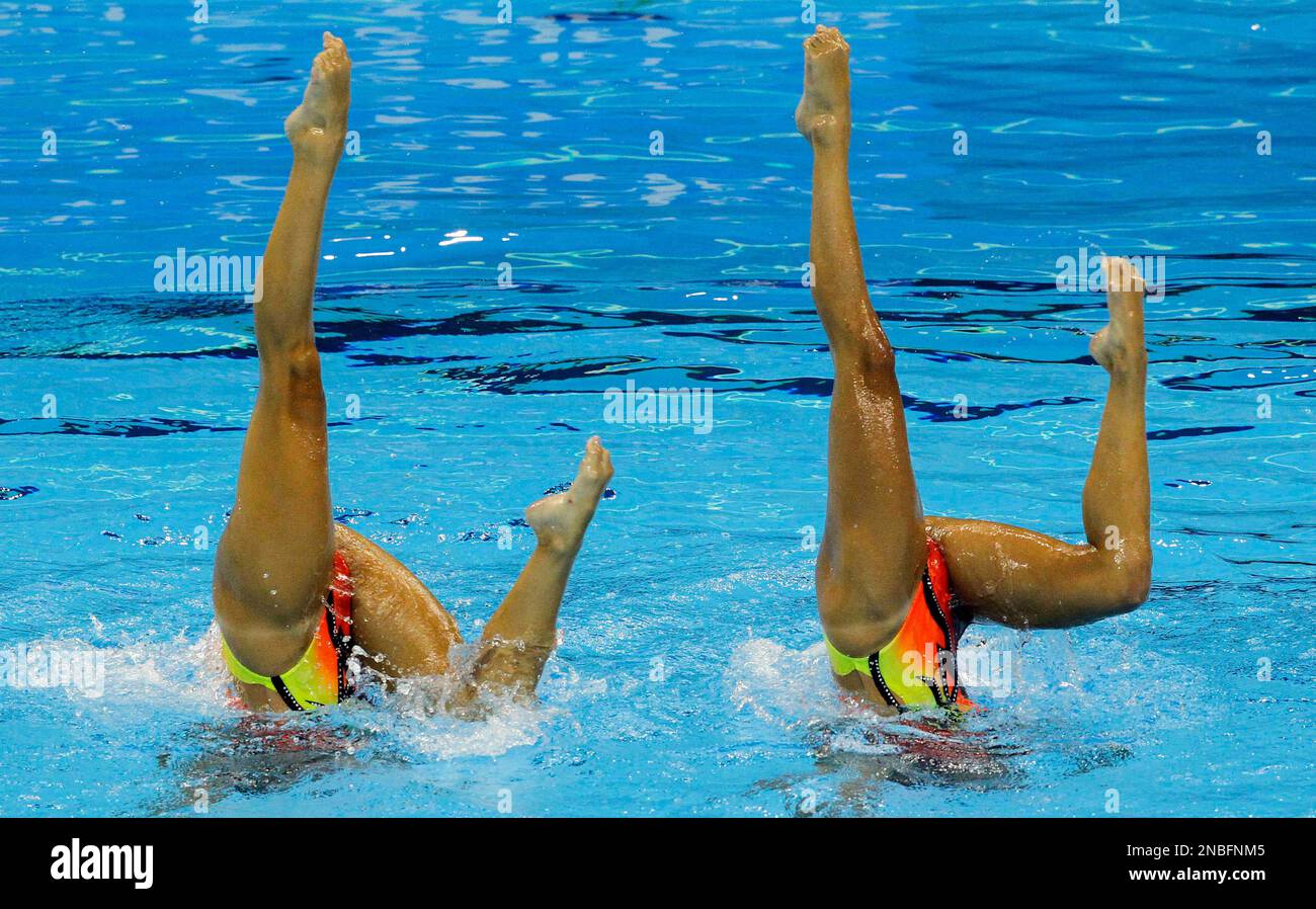 Italy's Giulia Lapi and Mariangela Perrupato compete in the ...